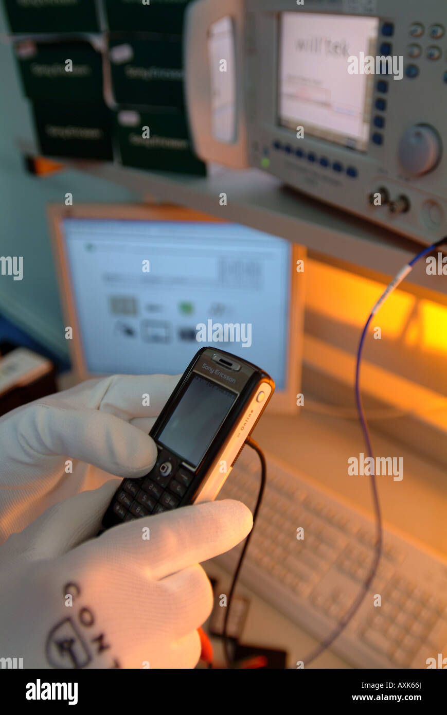 mobile phone repair and testing Stock Photo - Alamy