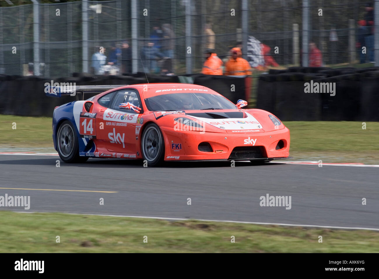 Ferrari 430 GT3 Sports Racing Car in British GT Championship at Oulton ...