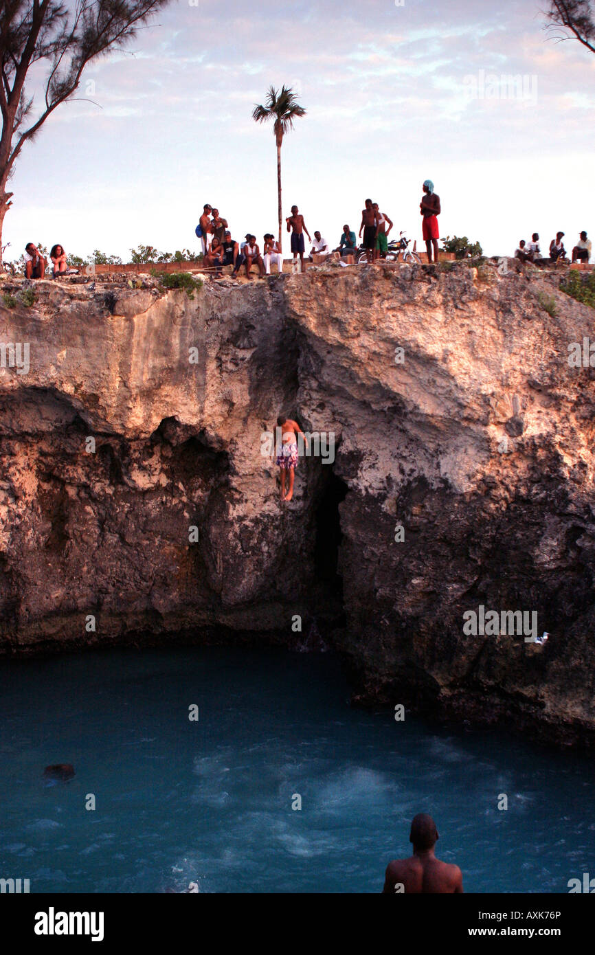 Negril jamaica jumping hi-res stock photography and images - Alamy