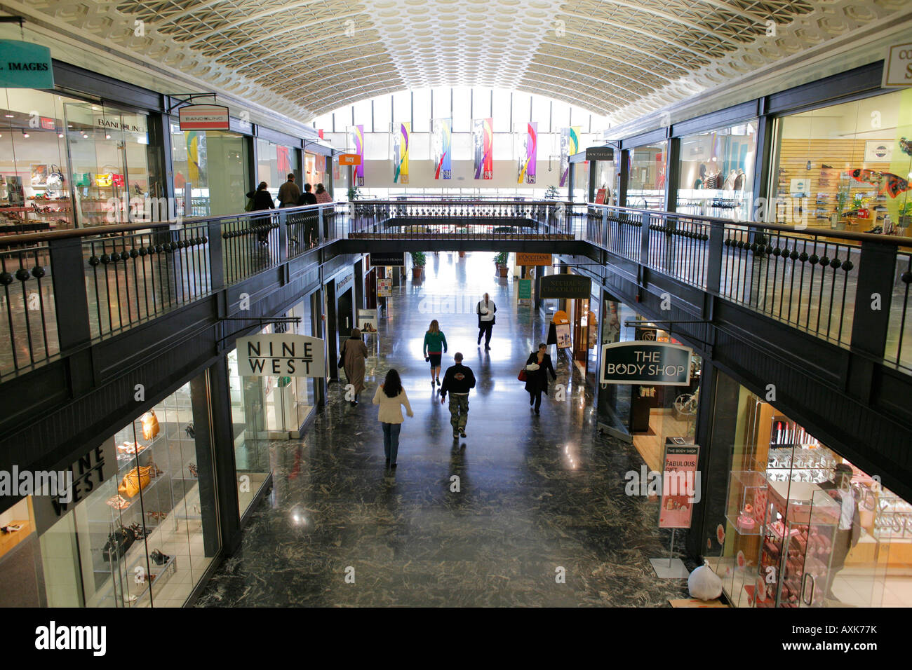 Interior of Union Station, Train station, Shopping Area, Washington DC ...