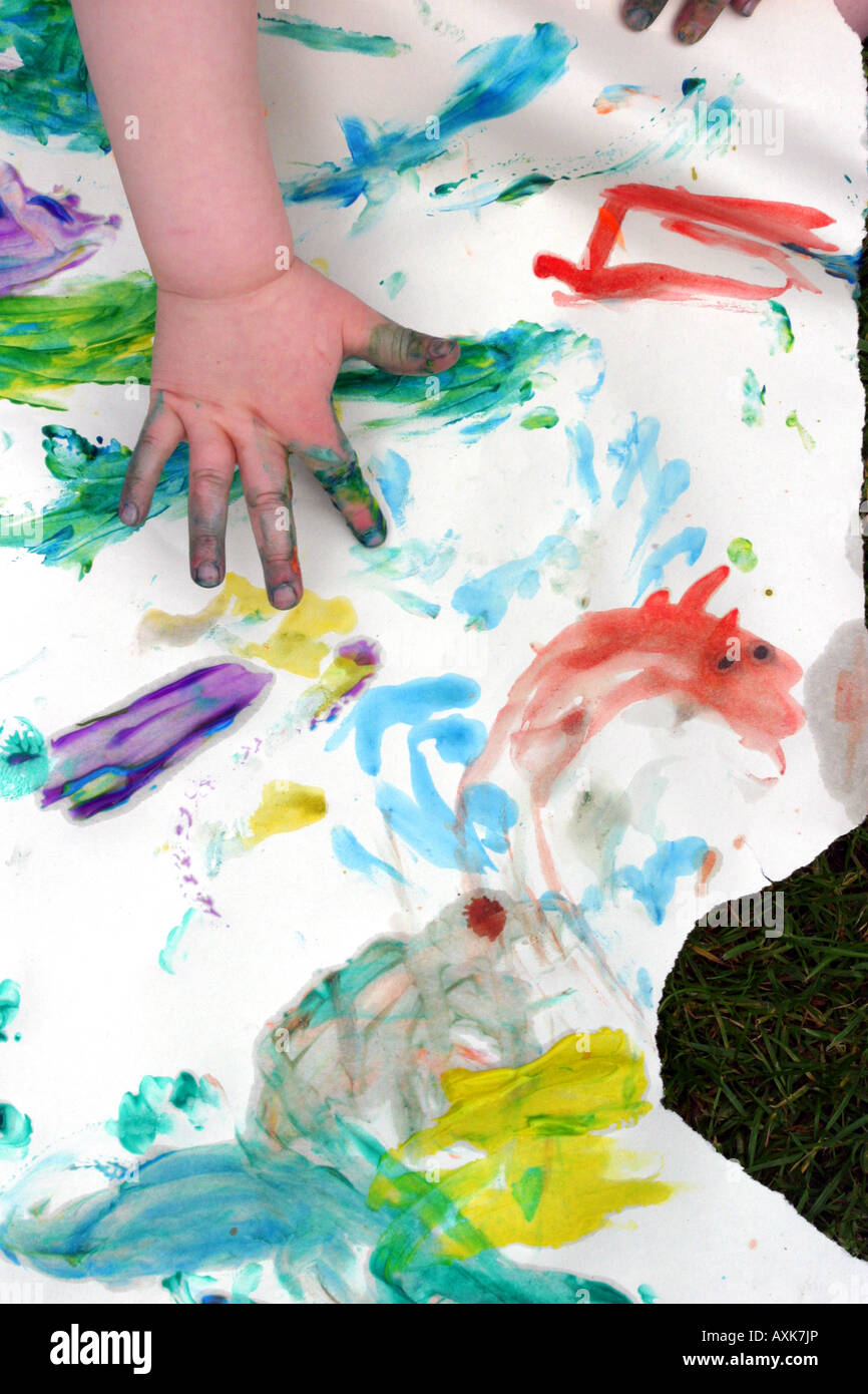Messy play at nursery hi-res stock photography and images - Alamy