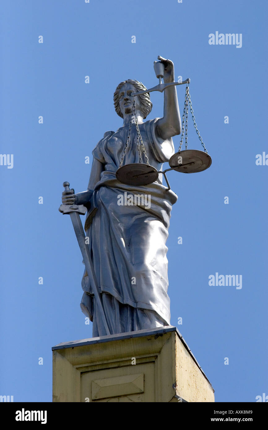 Scales of Justice atop the Franklin County Courthouse in Ottawa Kansas ...