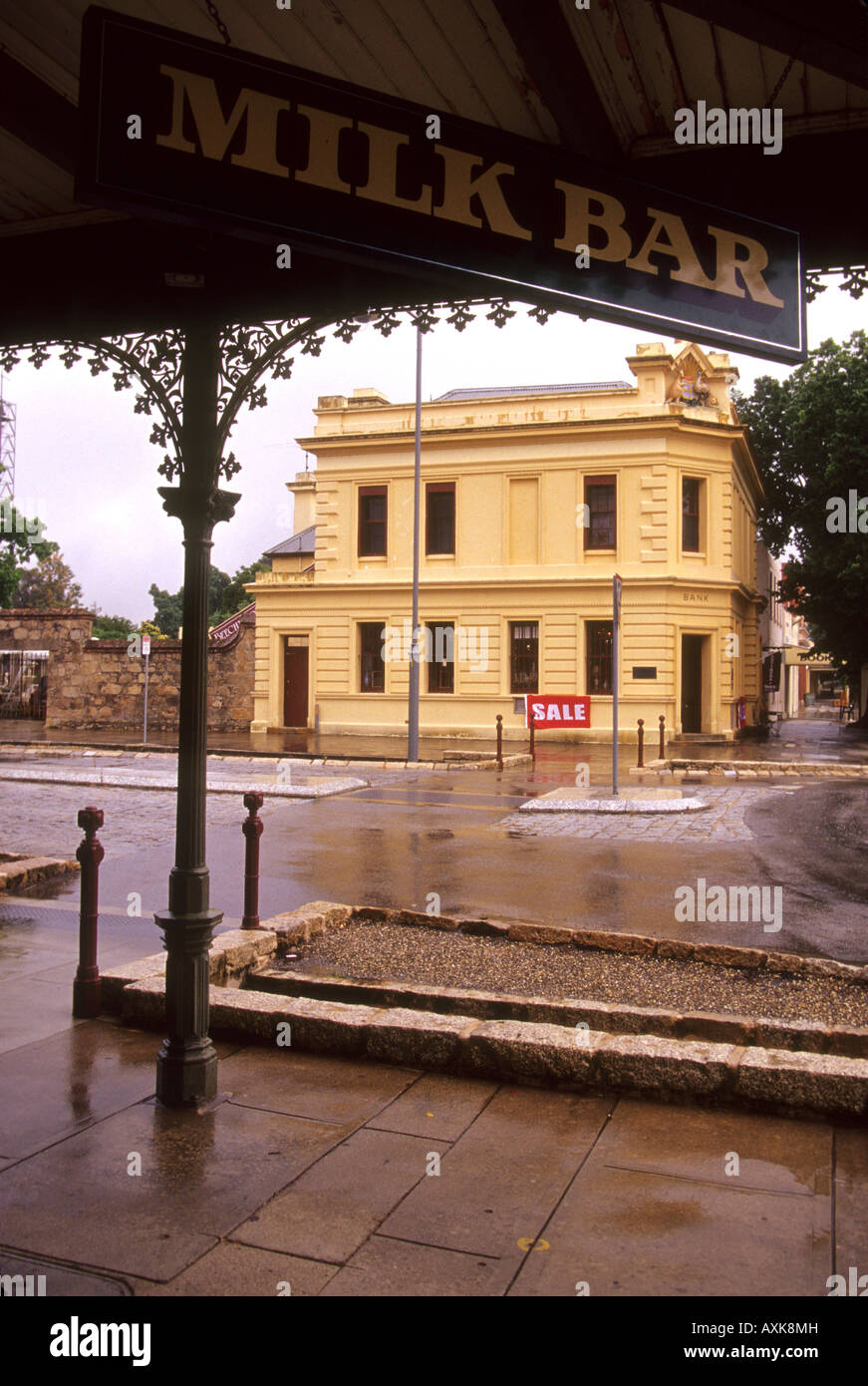 A sign marks out the Milk Bar in Beechworth Victoria, Australia Stock ...