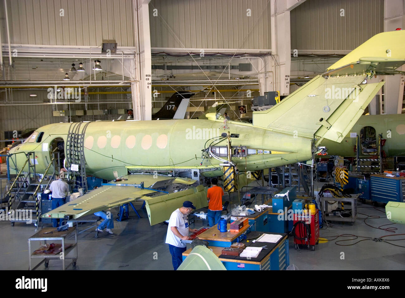 Assembly work at the Beechcraft factory in Wichita Kansas Stock Photo ...
