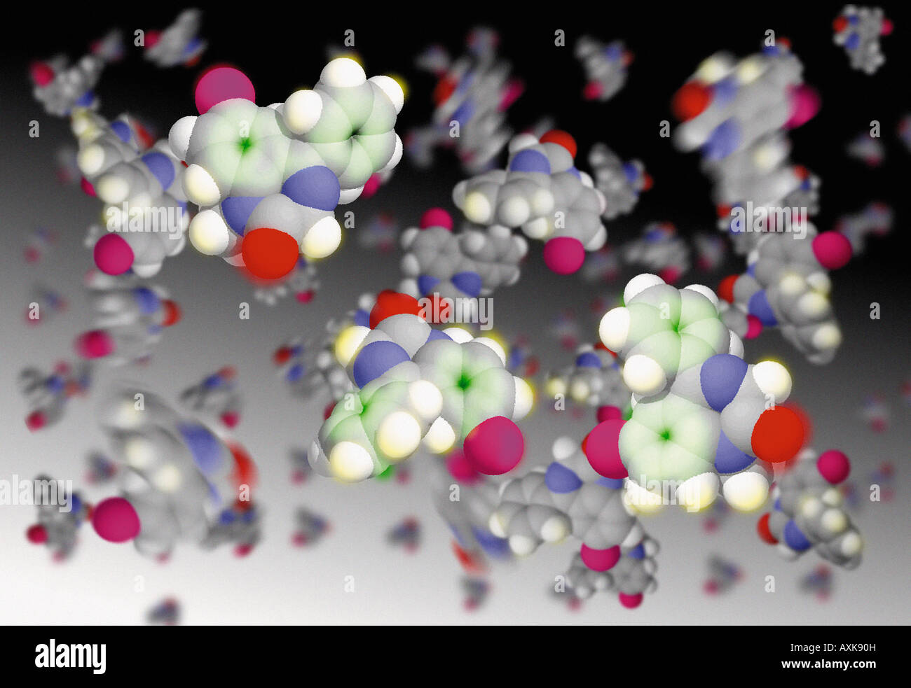 molecules of the psychedelic drug LSD Lysergic acid diethylamide Stock ...