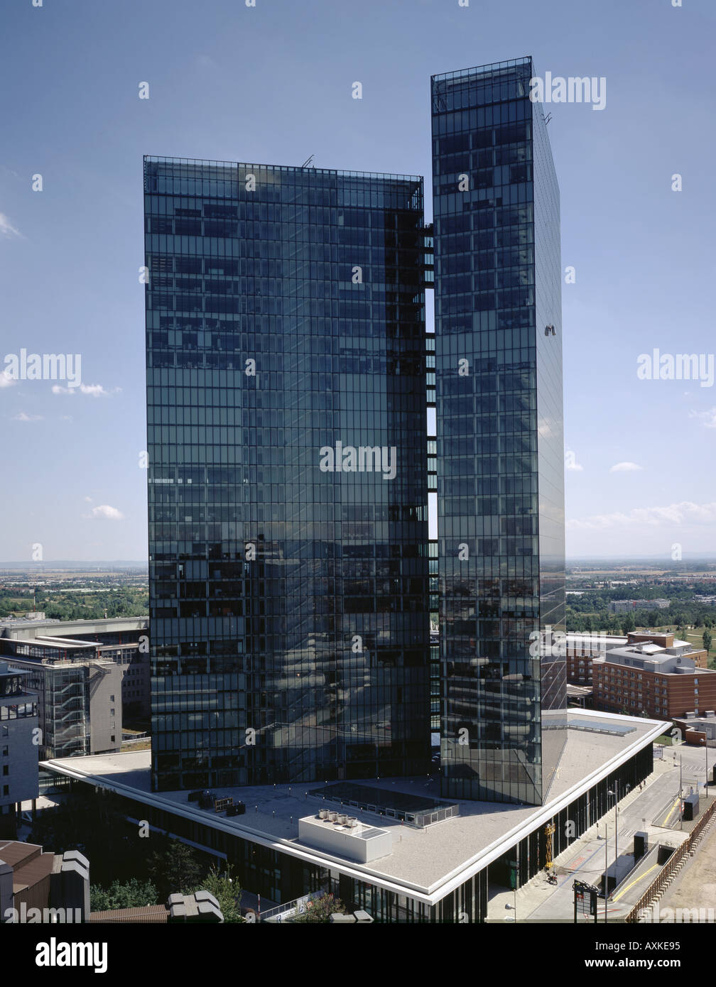 TWIN TOWER, MASSIMILIANO FUKSAS, VIENNA, AUSTRIA Stock Photo - Alamy