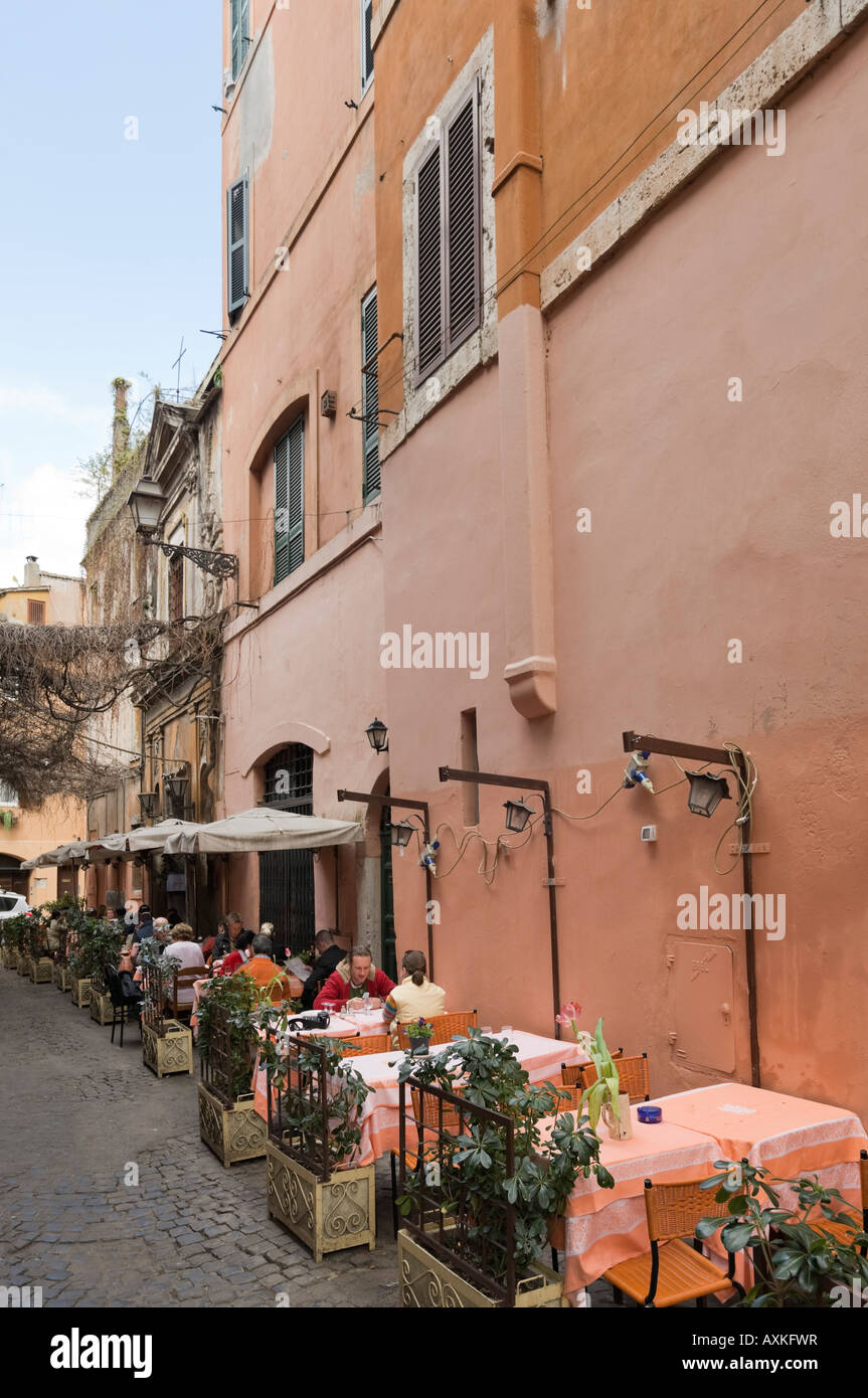 Typical Restaurant in Trastevere District Rome Italy Stock Photo - Alamy