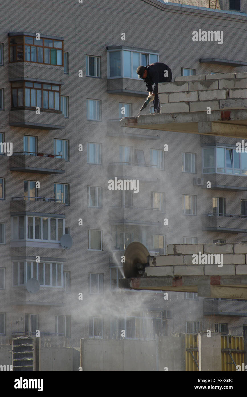 Busy day at construction site Stock Photo - Alamy