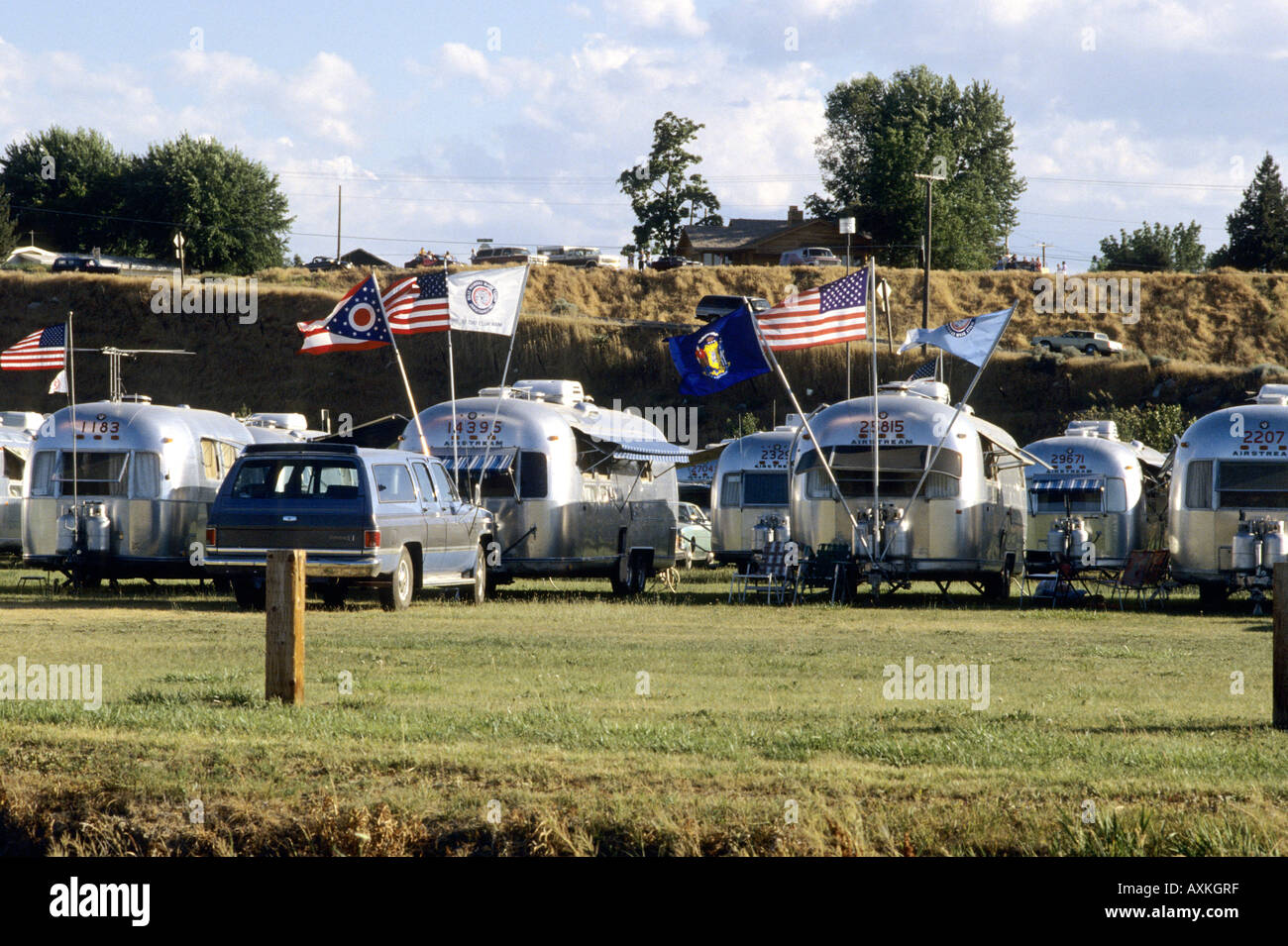 Airstream trailers at a rally parked in Boise, Idaho Stock Photo - Alamy