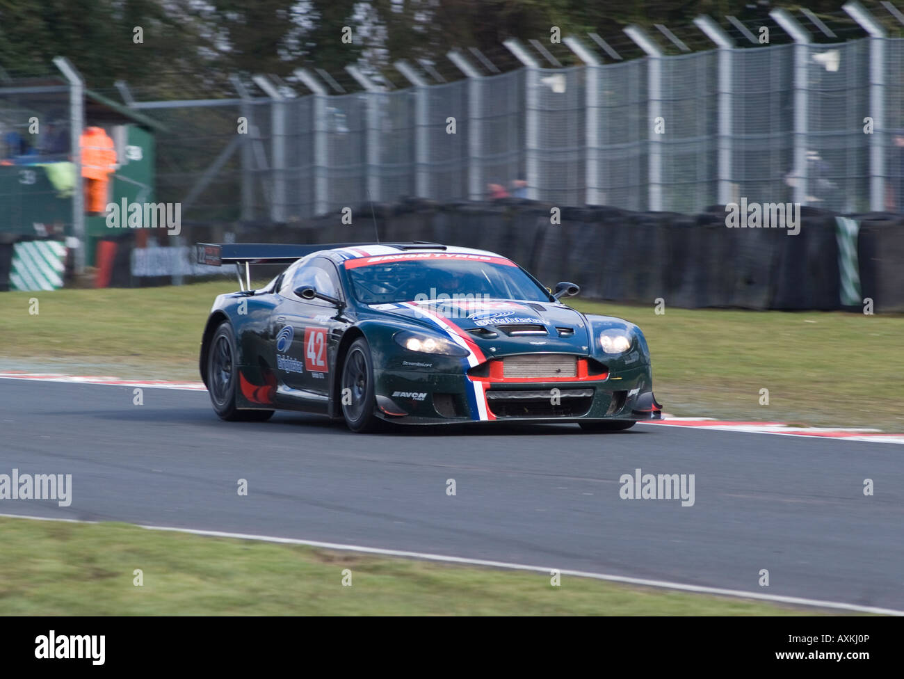 Aston Martin DBRS9 Sports Racing Car in British GT Championship at ...