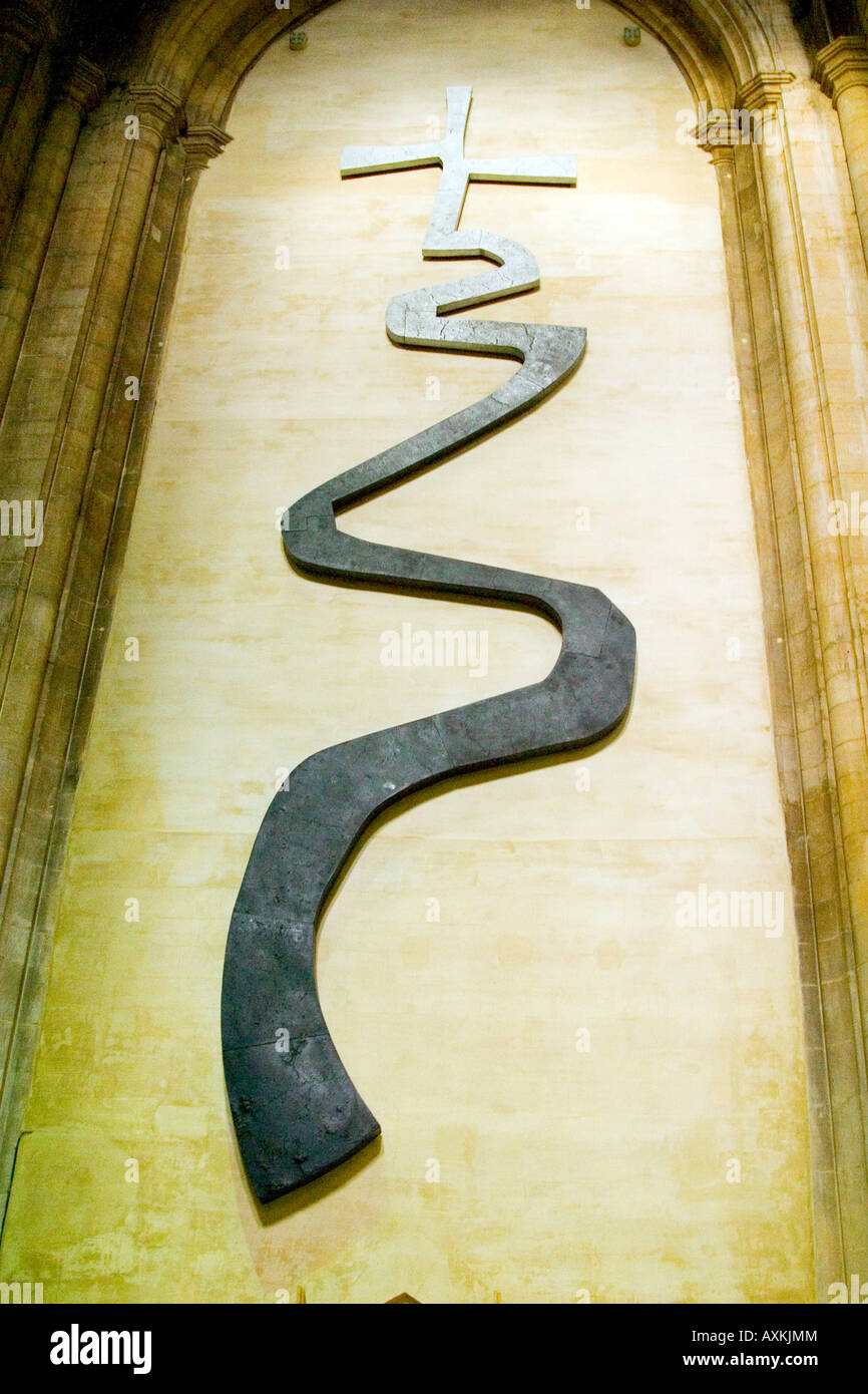 Contemporary cross in Ely Cathedral Stock Photo - Alamy