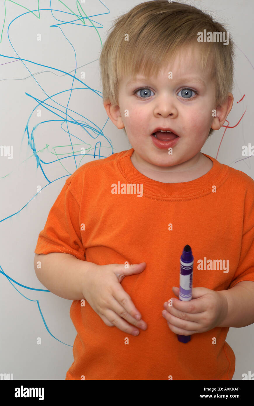 Male child artist hi-res stock photography and images - Alamy