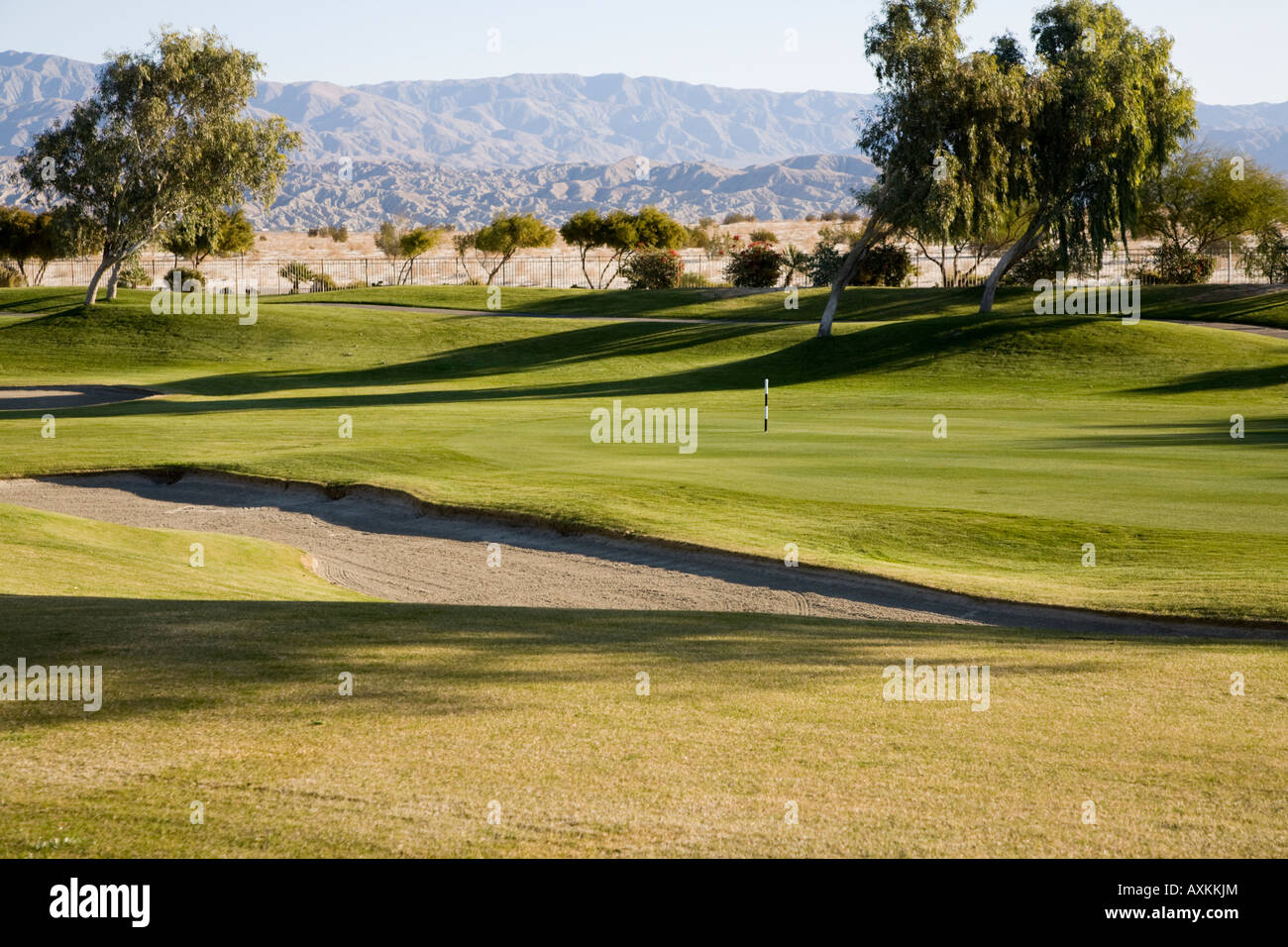 Golf Course Fairway Mountain Background Stock Photo - Alamy