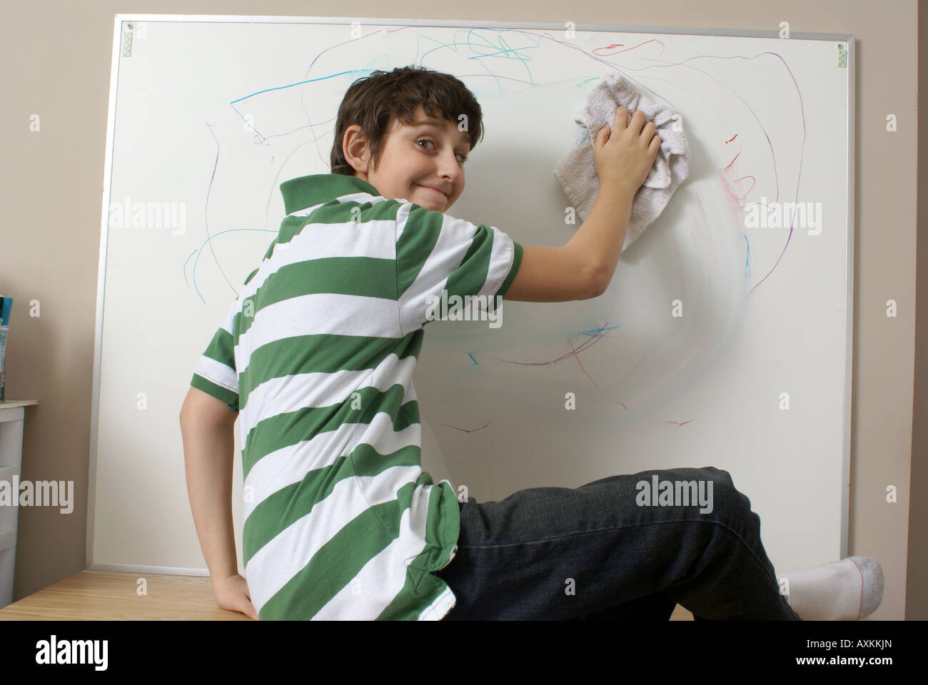 Boy cleaning board hi-res stock photography and images - Alamy