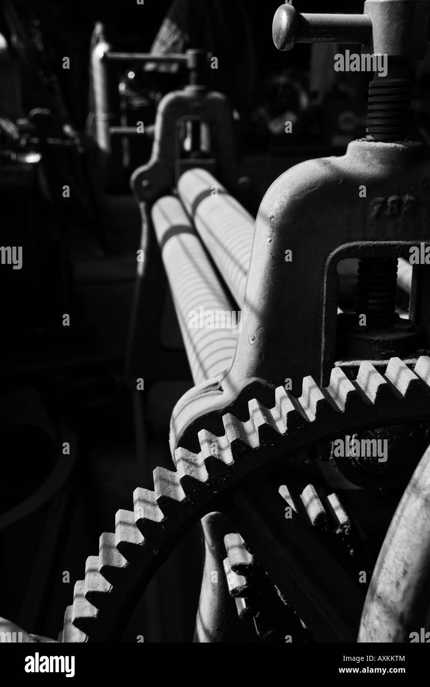 Stock photo of an old sheet metal press inside a factory Stock Photo ...