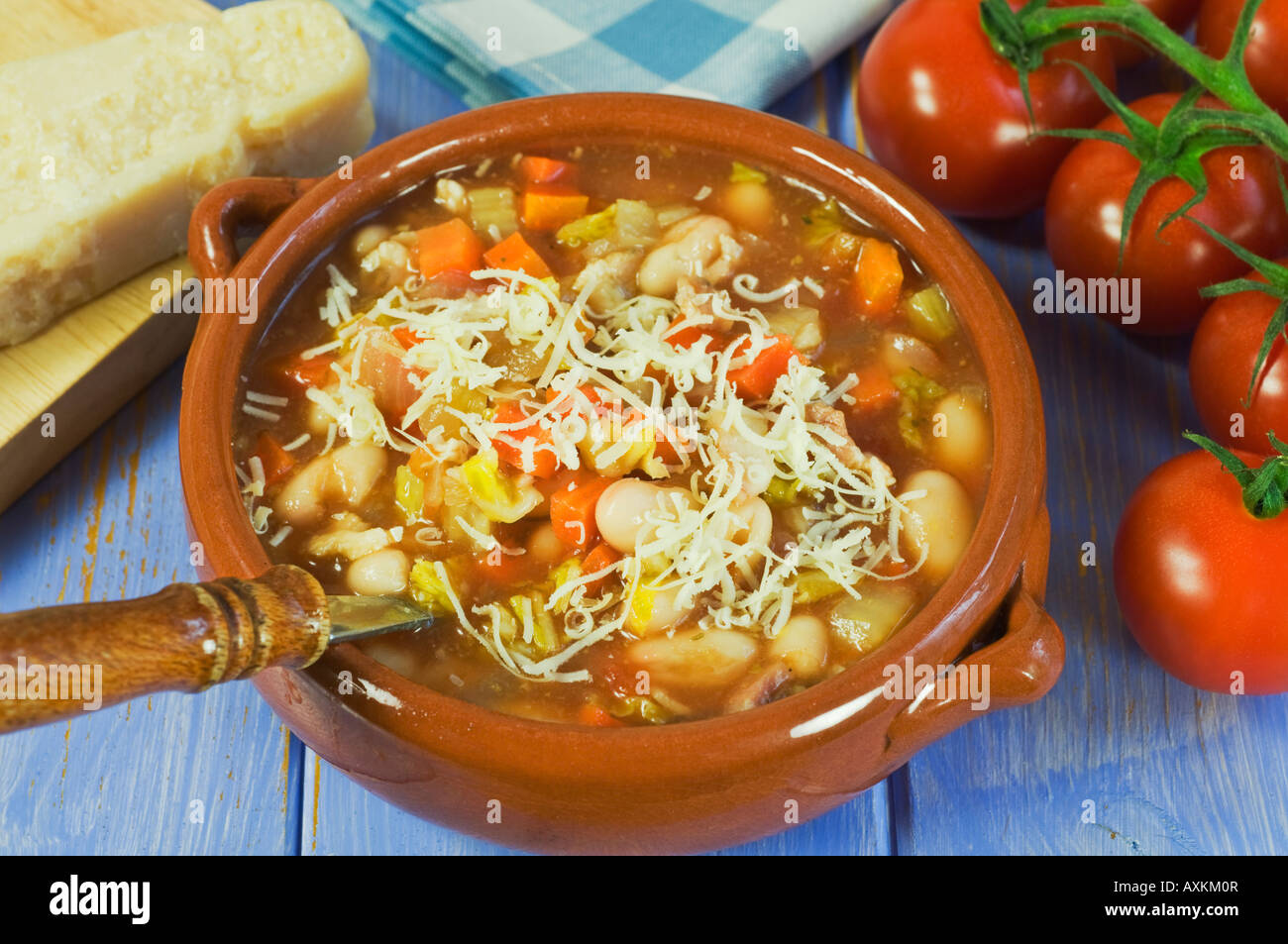 Minestrone Soup Italy Food Stock Photo - Alamy