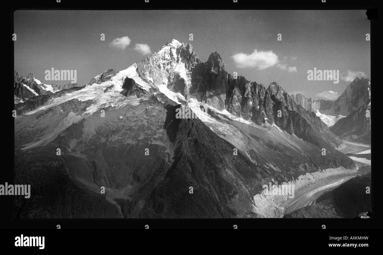 Mountain peaks in the alps Black and White Stock Photos & Images - Alamy