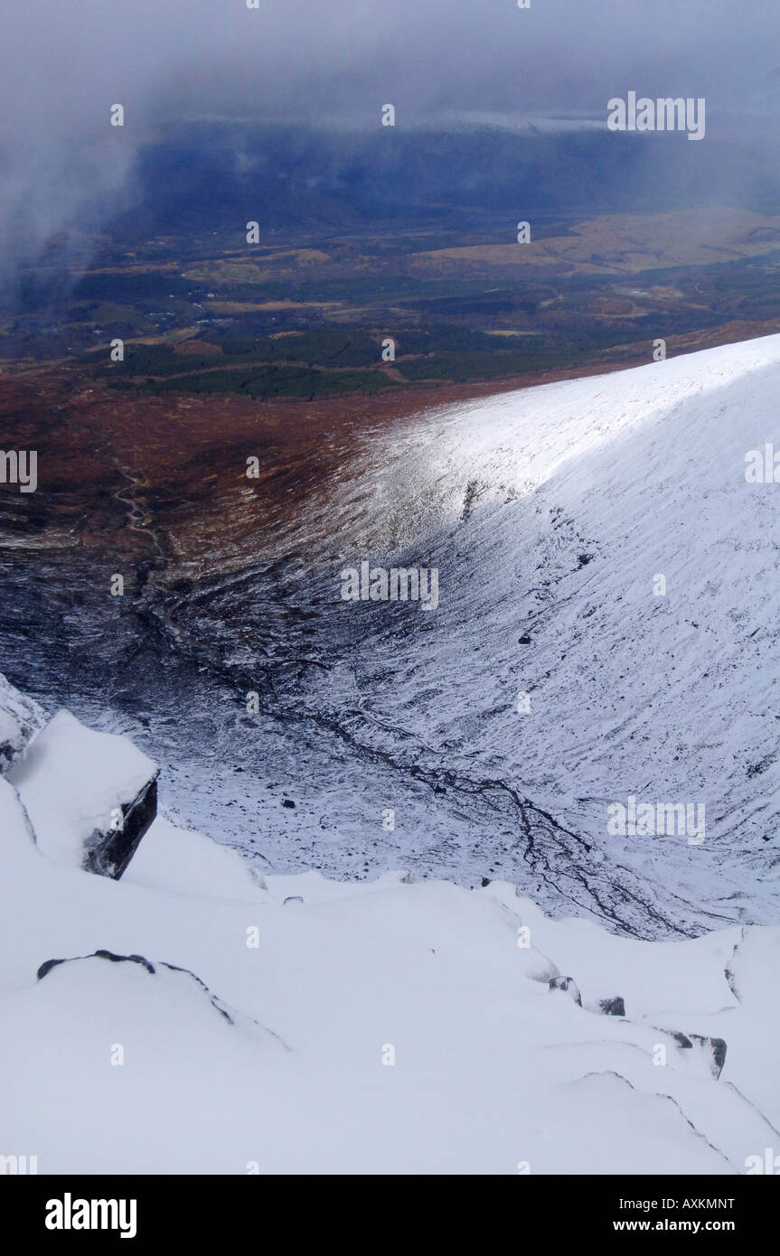 Vistas from the Ben Nevis mountain range in the Southern Highlands of ...