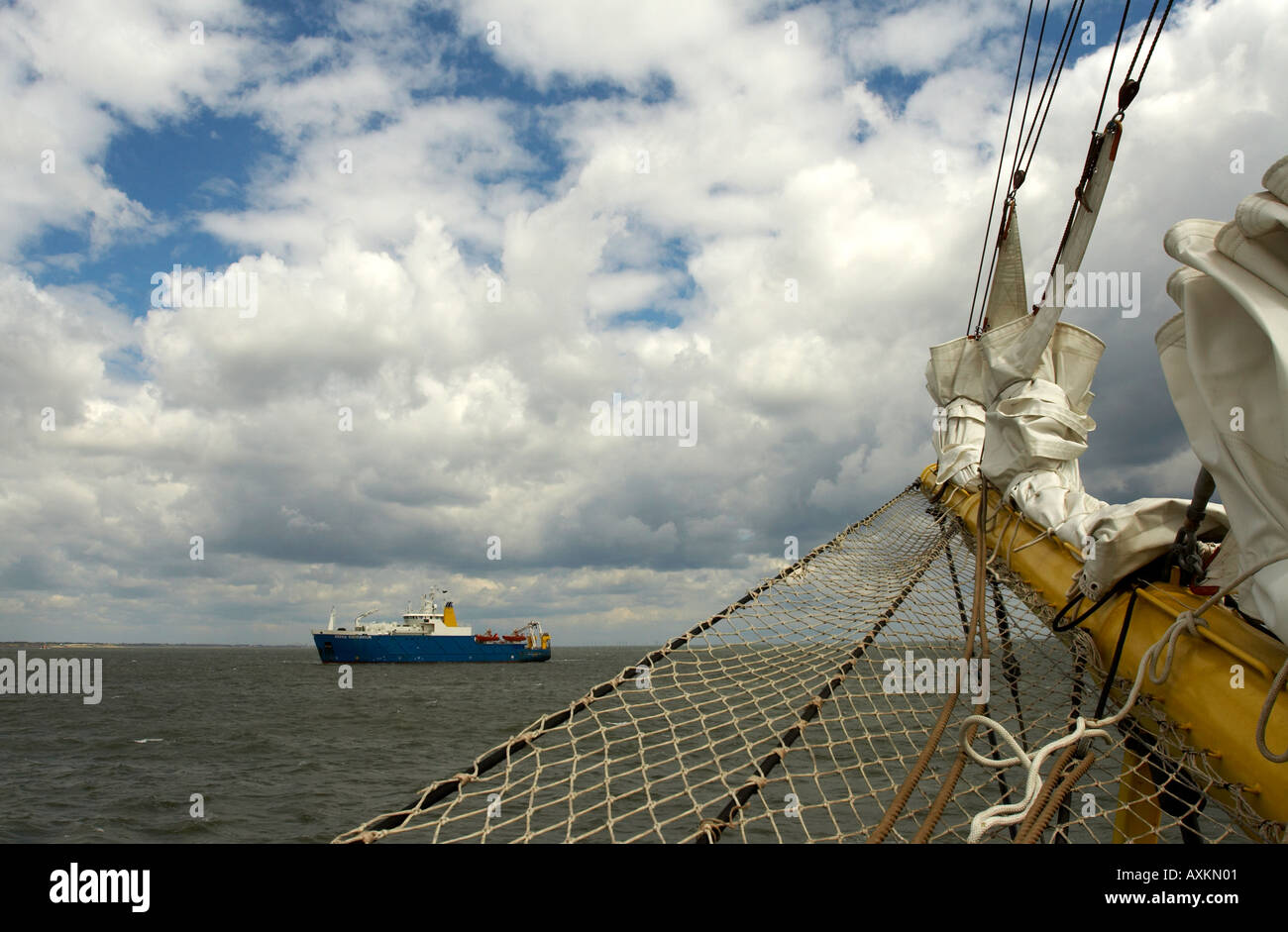 Ships At Sea Stock Photo - Alamy