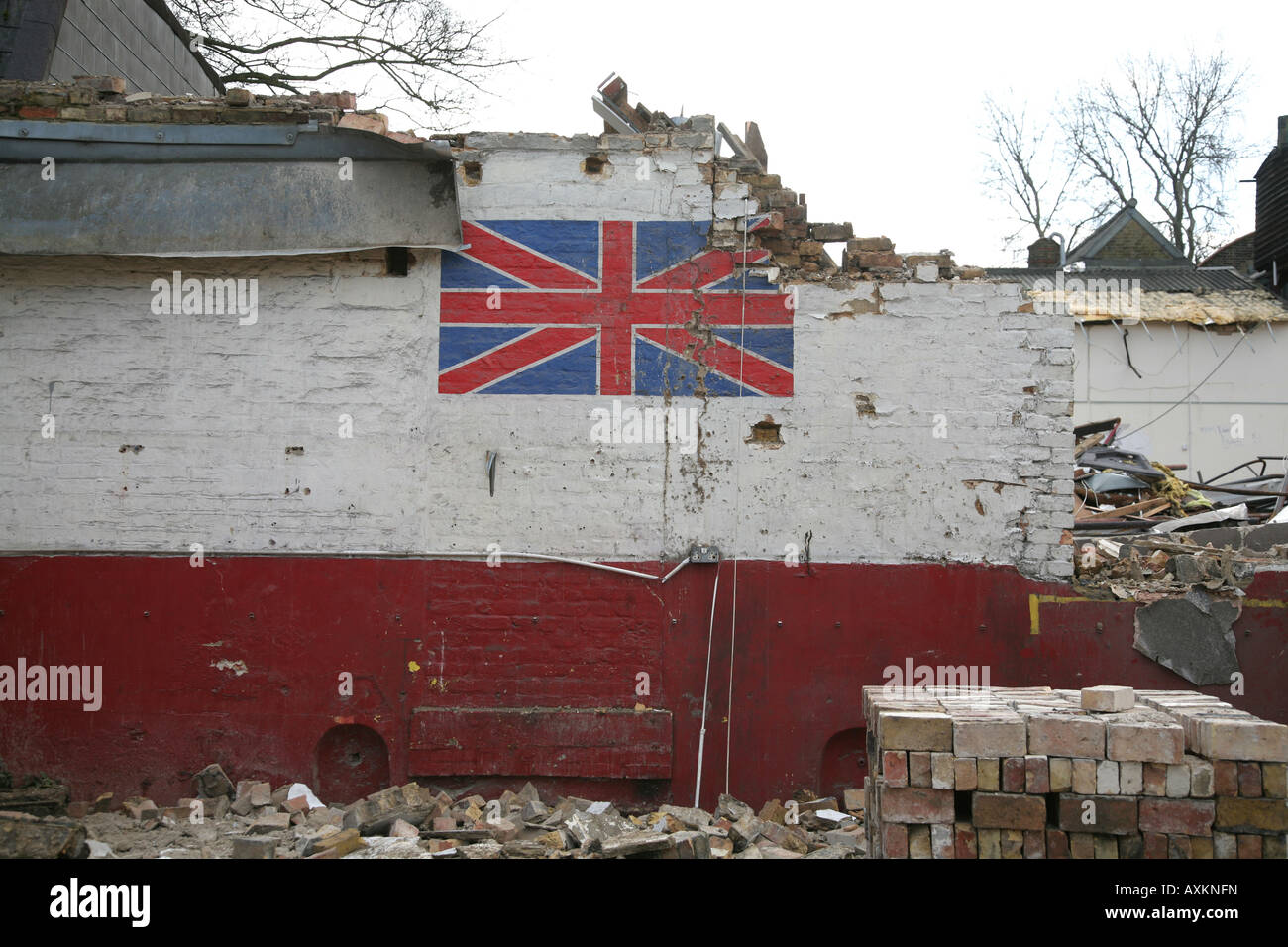 Union Jack mural, south east London, UK Stock Photo - Alamy