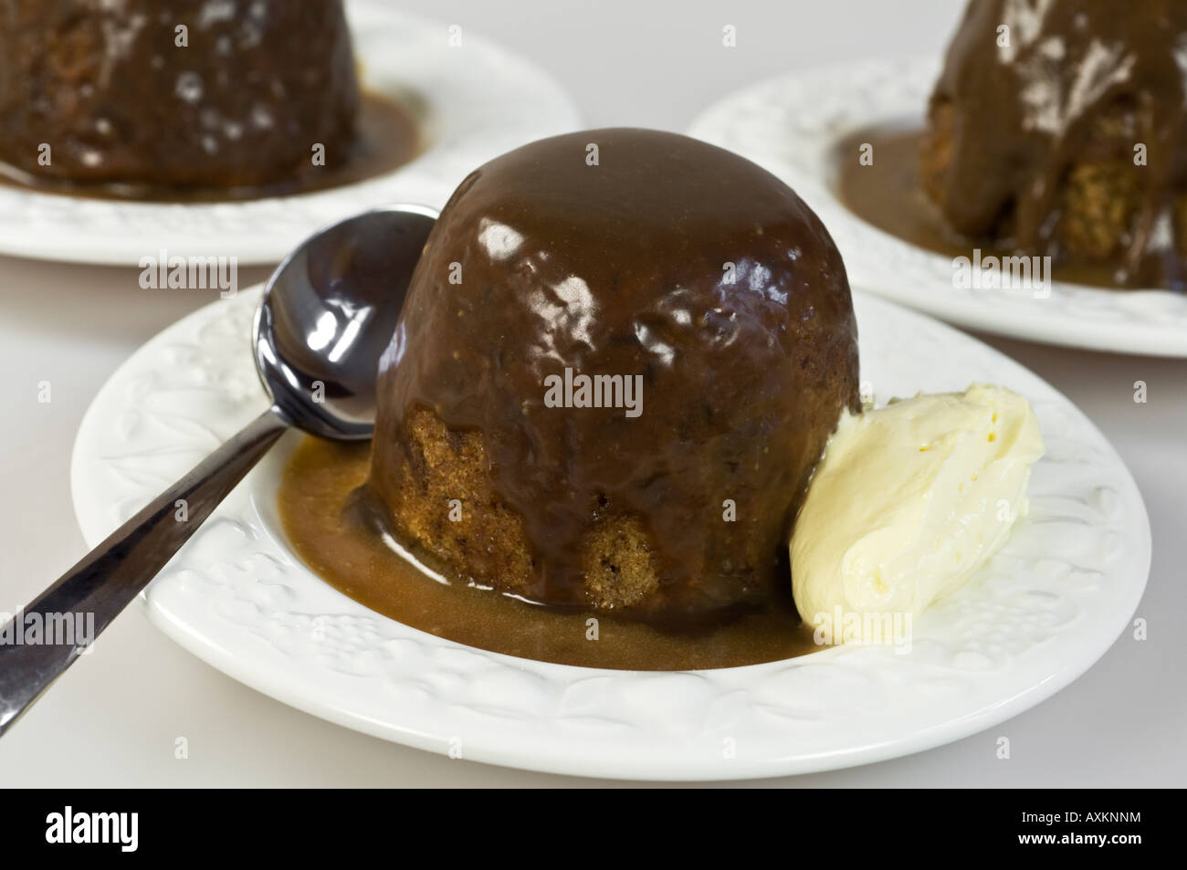 Sticky Toffee Pudding UK Food Stock Photo - Alamy