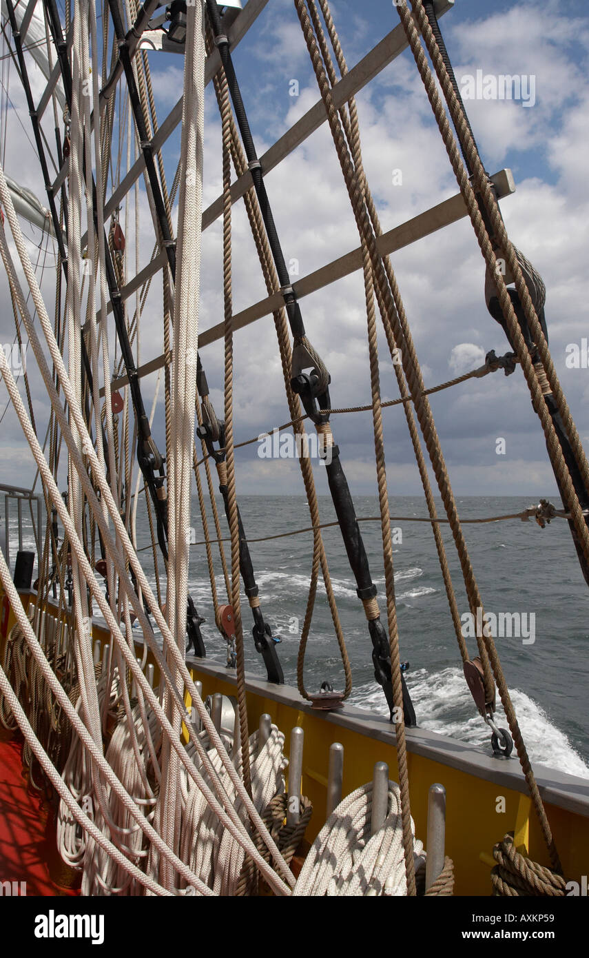 Sailing Ship Rigging Stock Photo - Alamy