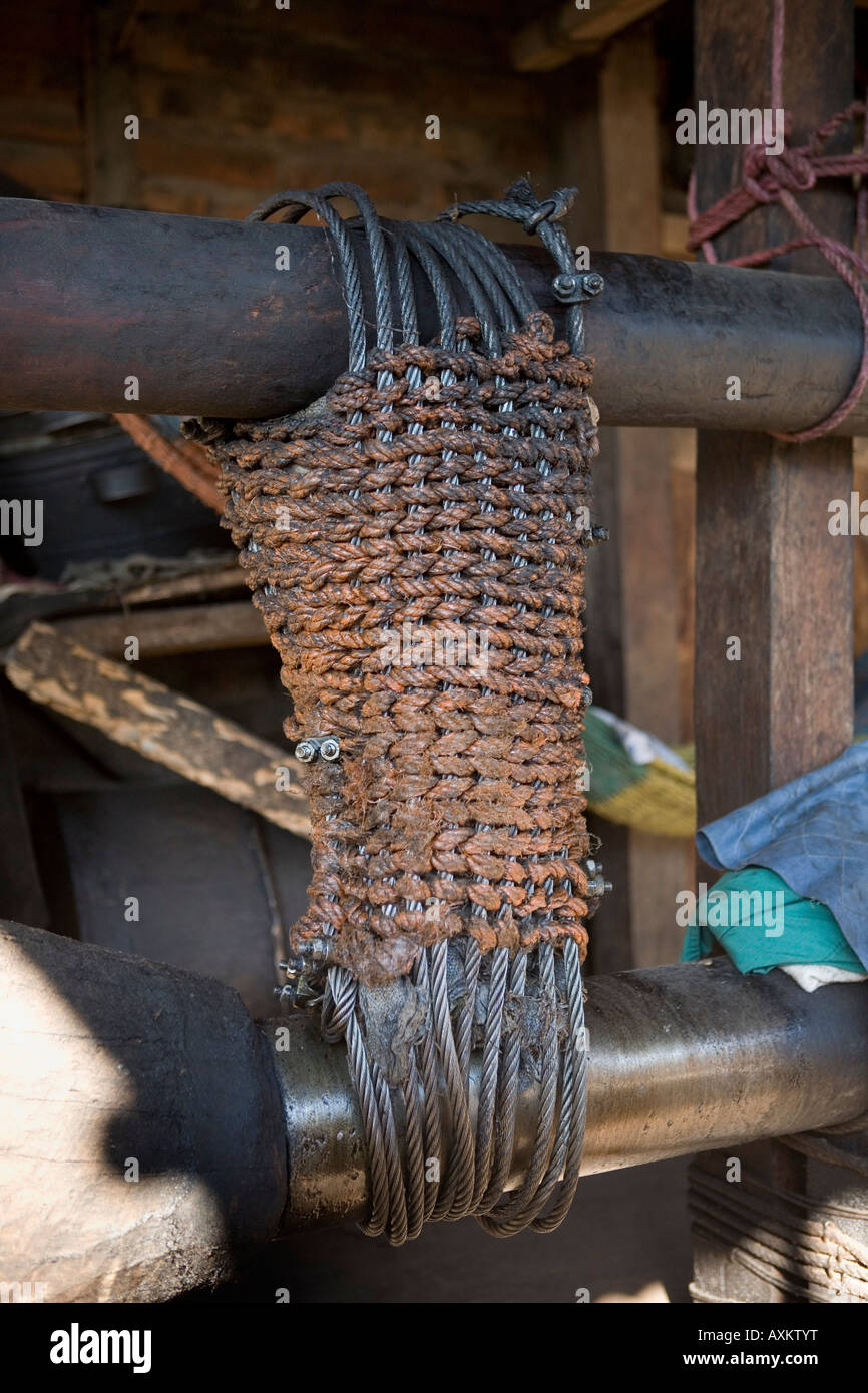 A press for extracting balsam from bark Chiltiupan El Salvador Stock ...