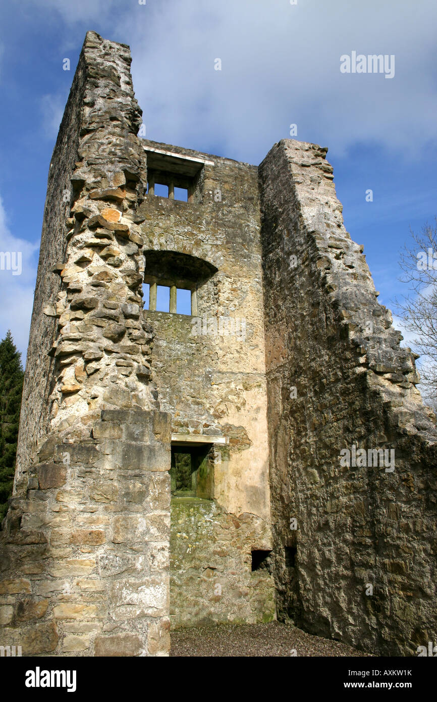 The three storey tower of Archdale House at Castle Archdale in Co ...