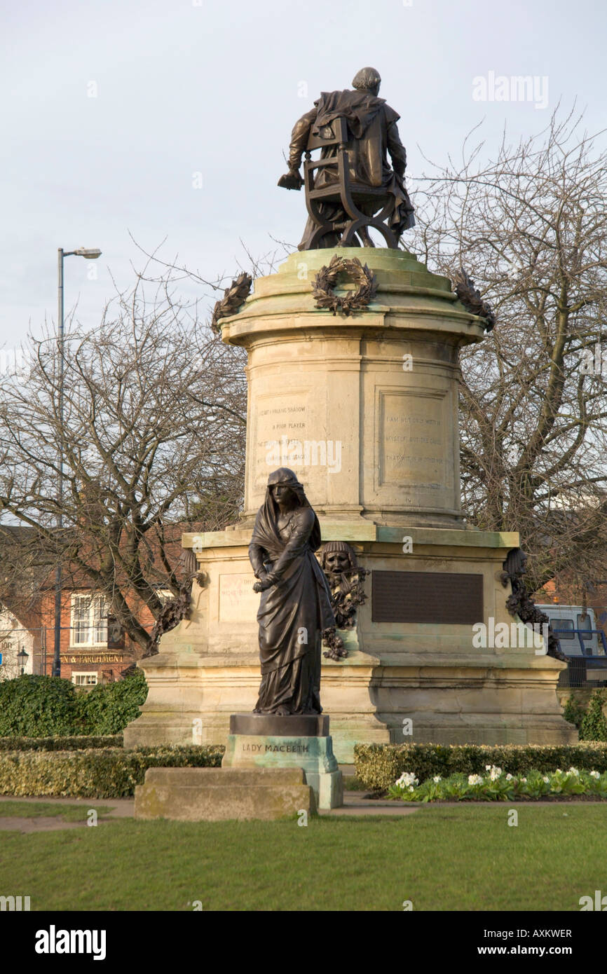 stratford upon avon warwickshire england statue sculpture of lady ...