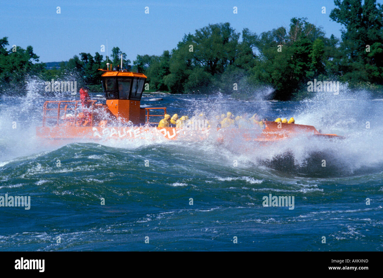 Canada Montreal jet boating on the Lachine Rapids Stock Photo - Alamy