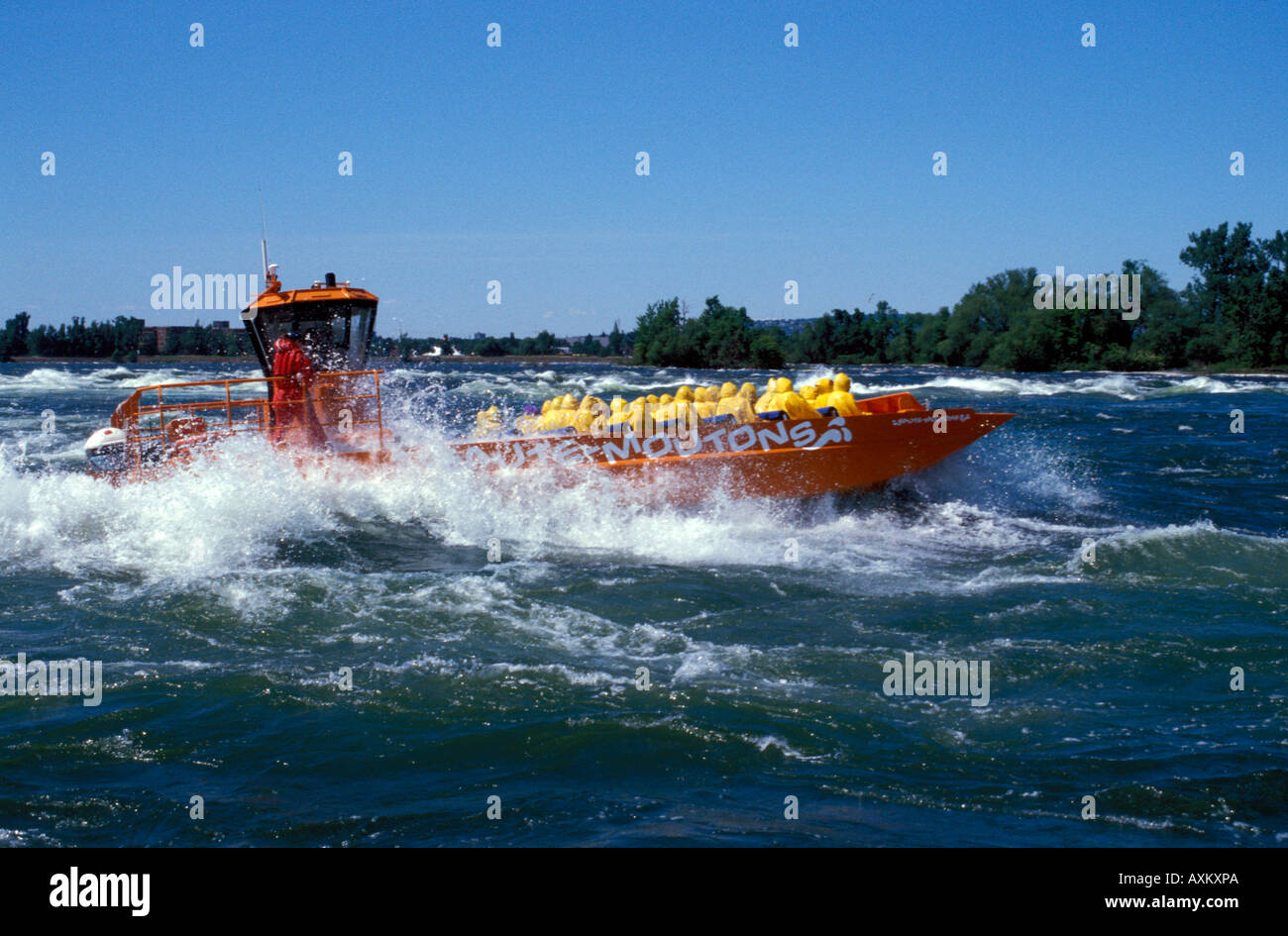 Canada Montreal jet boating on the Lachine Rapids Stock Photo - Alamy