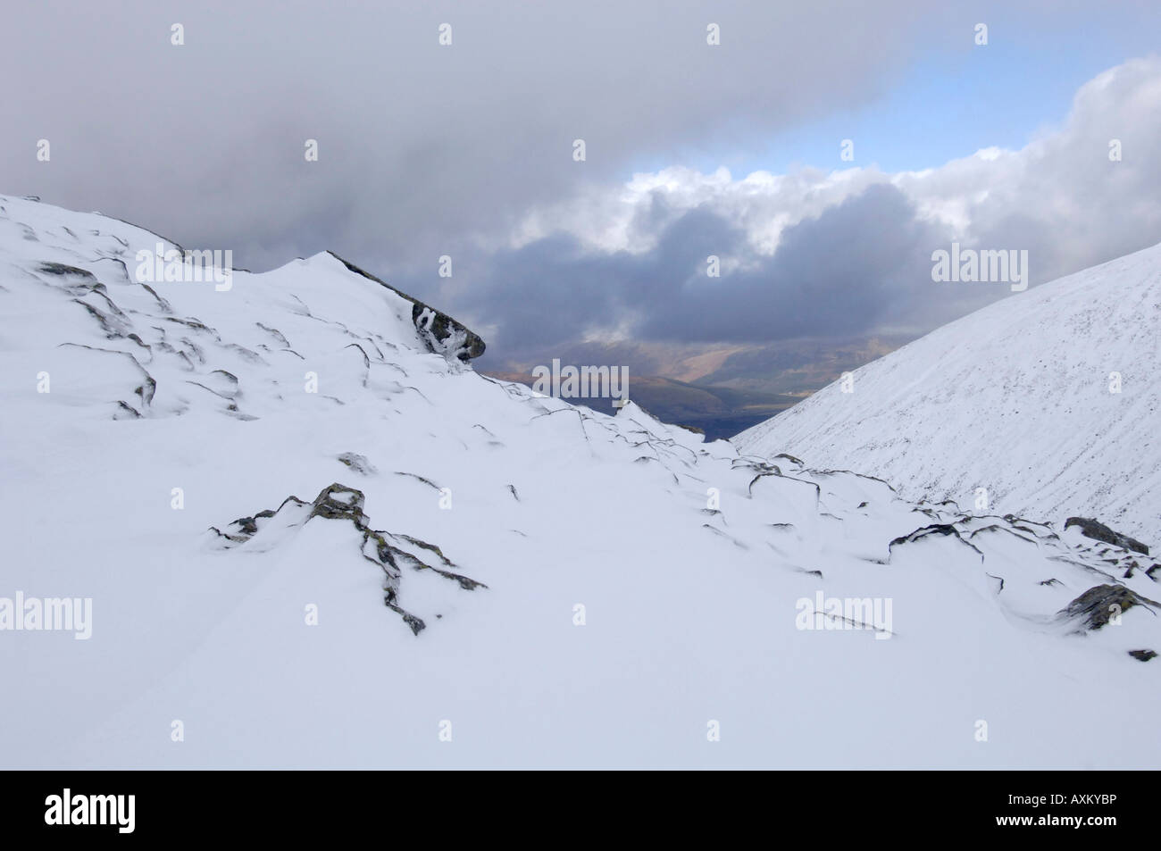 Vistas from the Ben Nevis mountain range in the Southern Highlands of ...