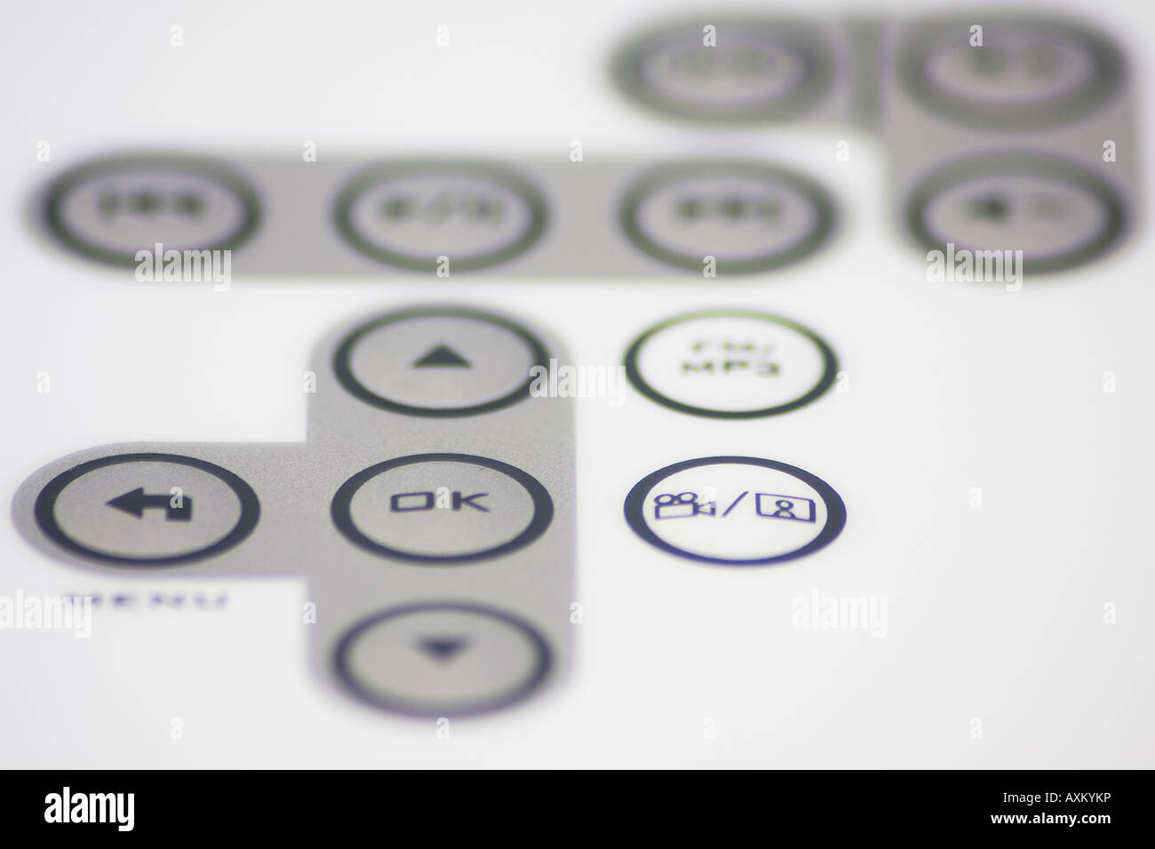 Close up of modern remote control to illustrate technology control or ...