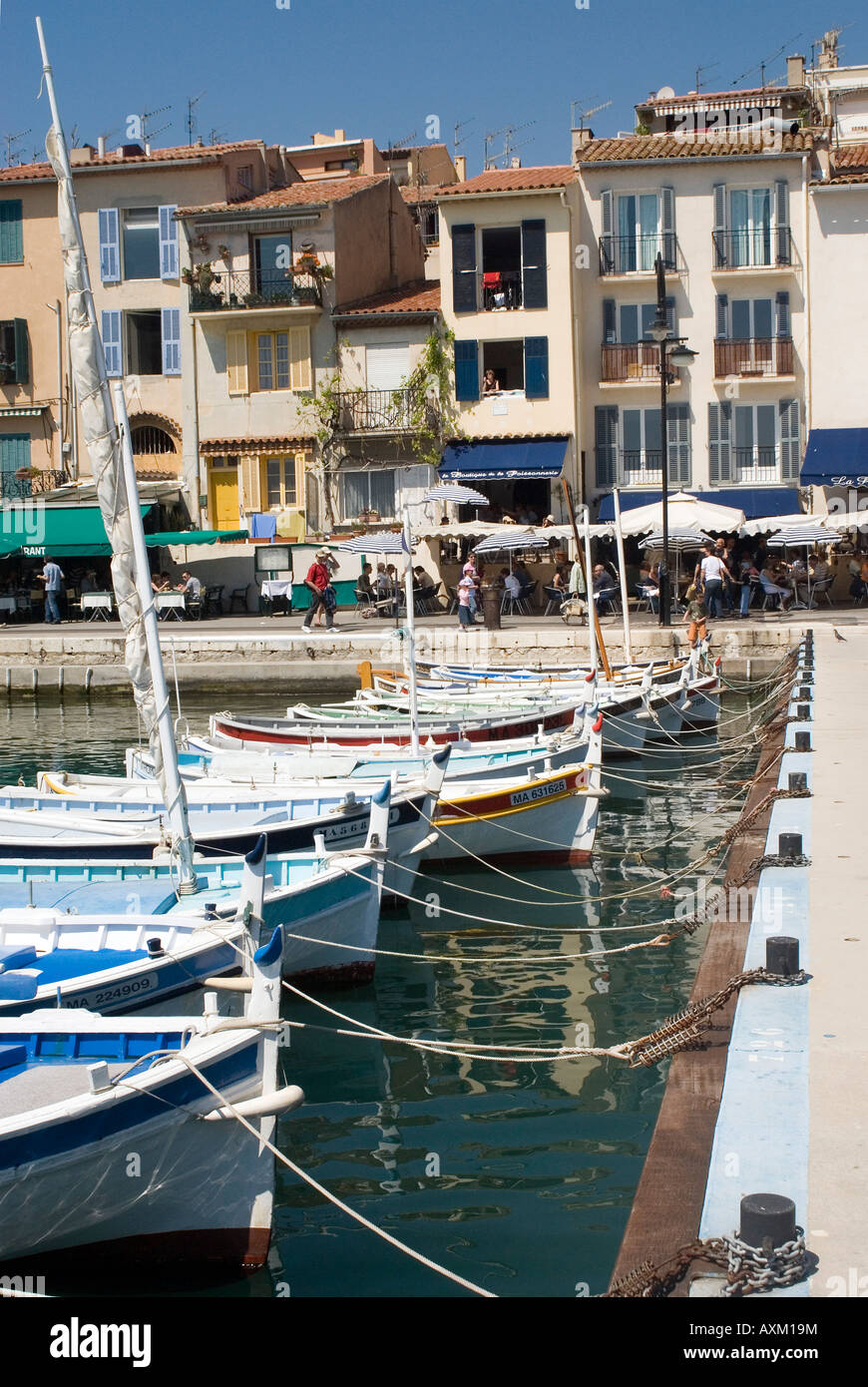 Cassis harbour and village Stock Photo - Alamy