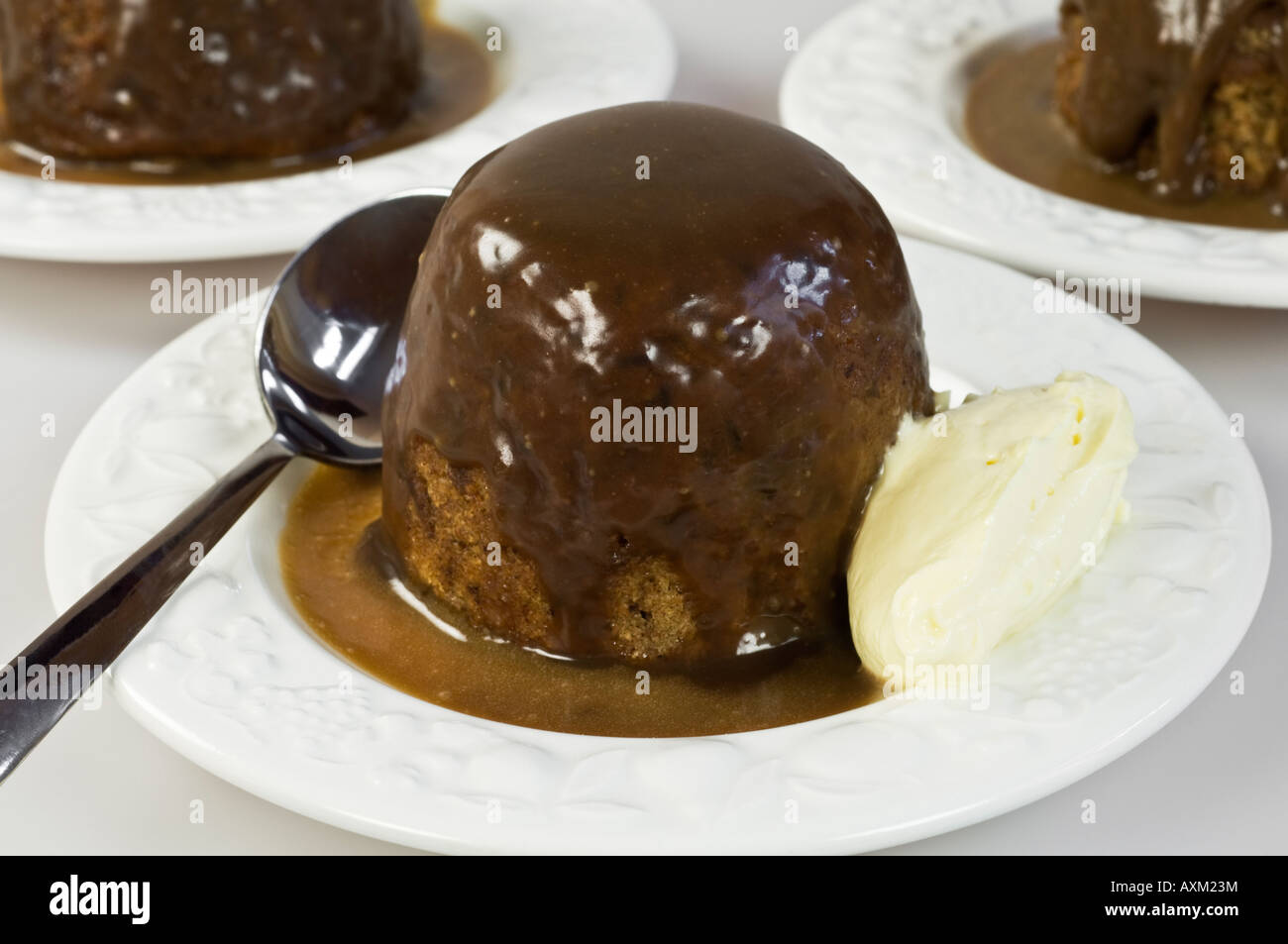 Sticky Toffee Pudding UK Food Stock Photo - Alamy