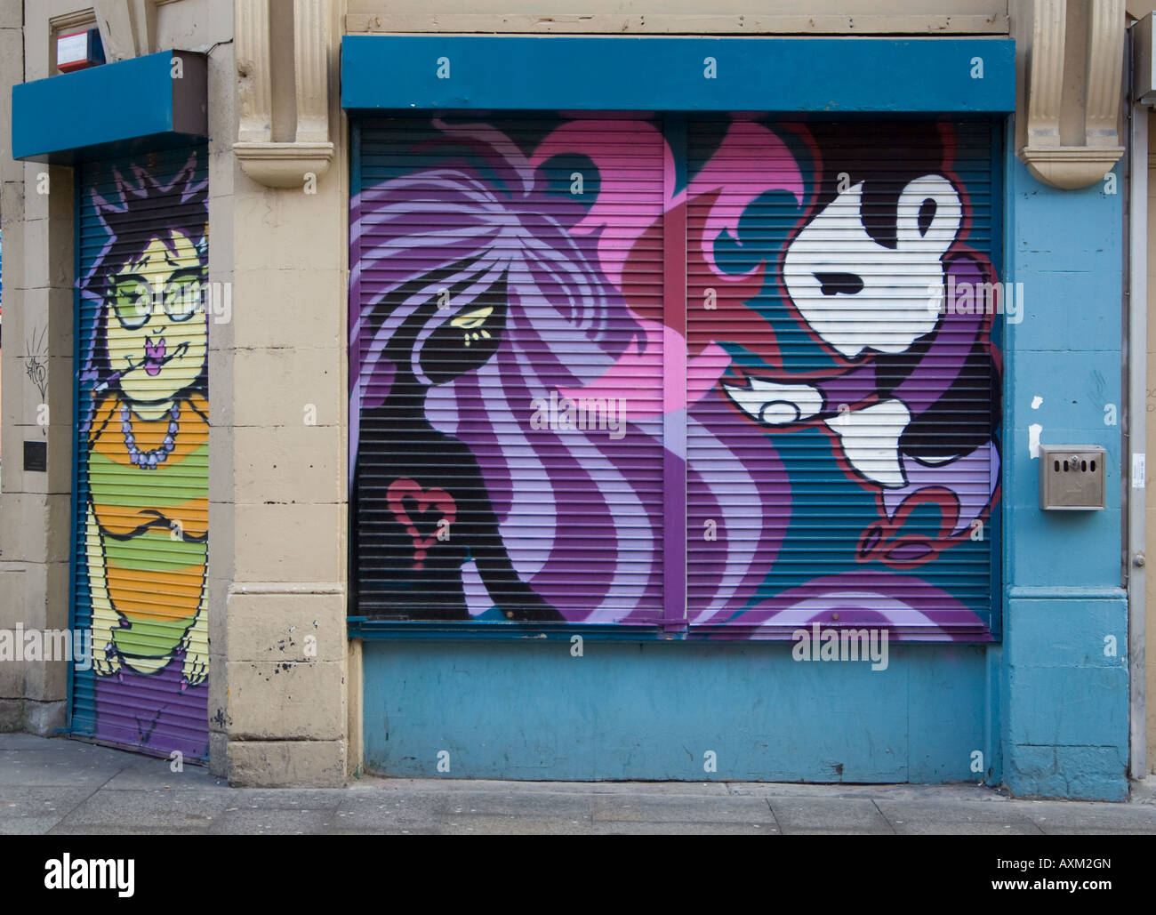 Graffiti on shop front hi-res stock photography and images - Alamy