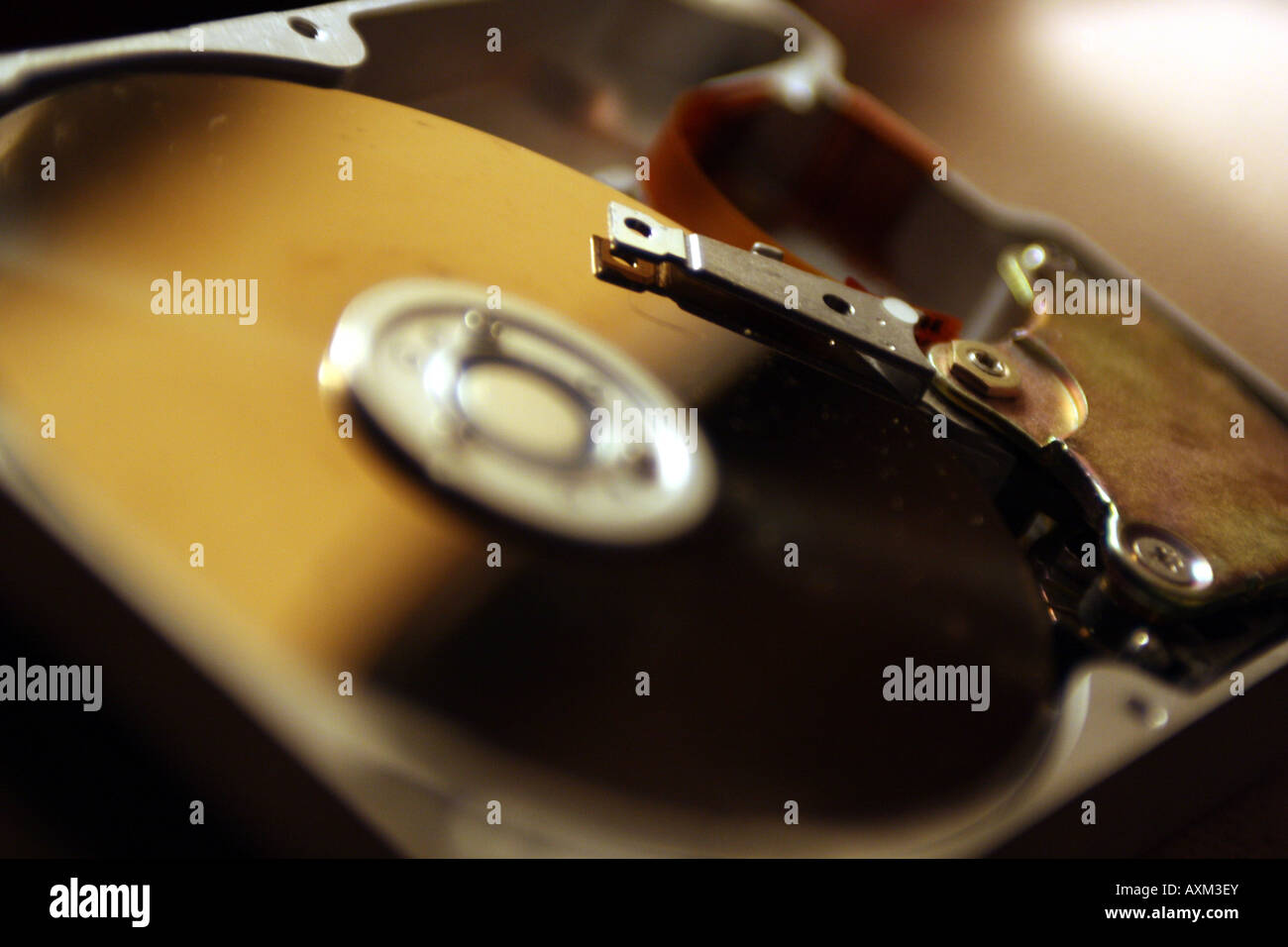 hard drive platter head magnetic arm positioner Stock Photo - Alamy