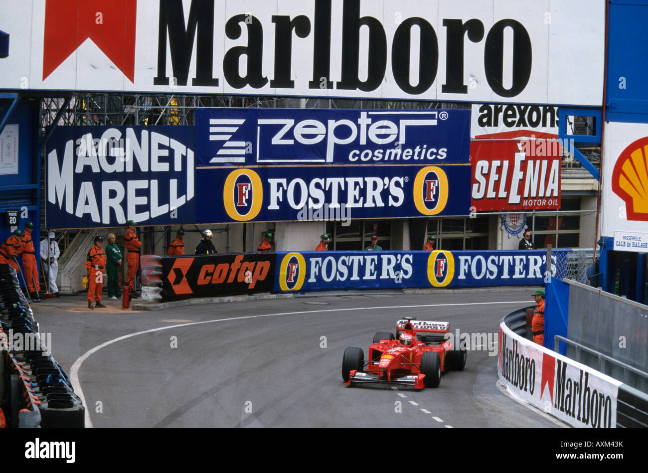 1999 Monaco F1 GP Eddie Irvine on Ferrari Stock Photo - Alamy