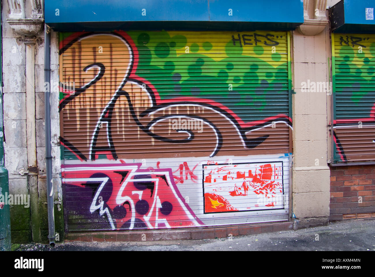 Graffiti manchester Northern Quarter Stock Photo - Alamy