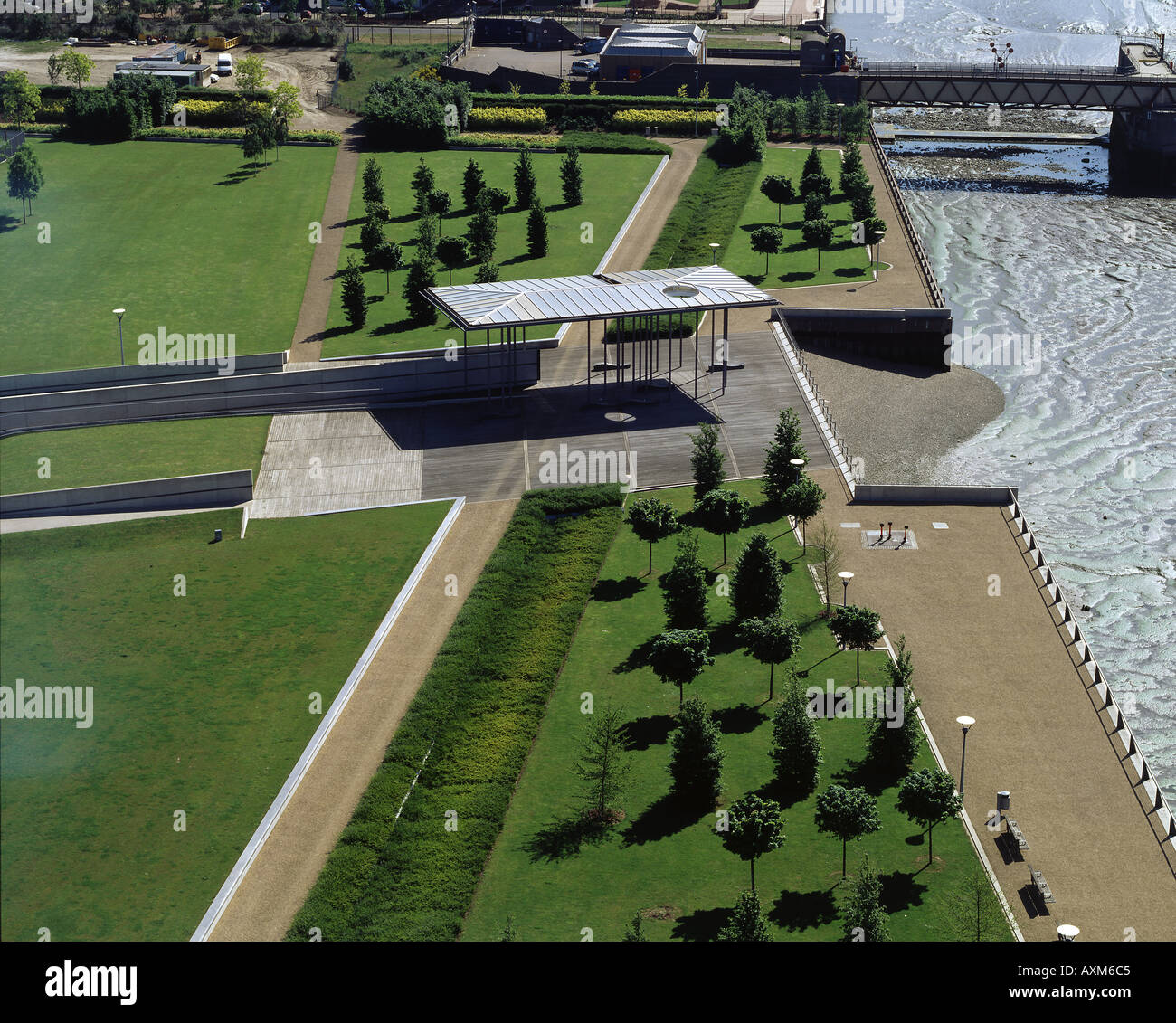 Aerial view of the thames barrier hi-res stock photography and images ...