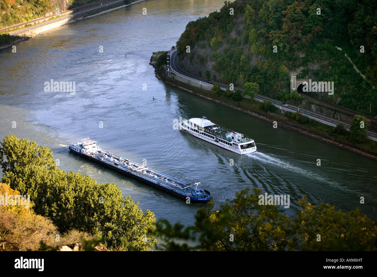 Loreley, romantic middle Rhine valley, Germany, world cultural heritage ...