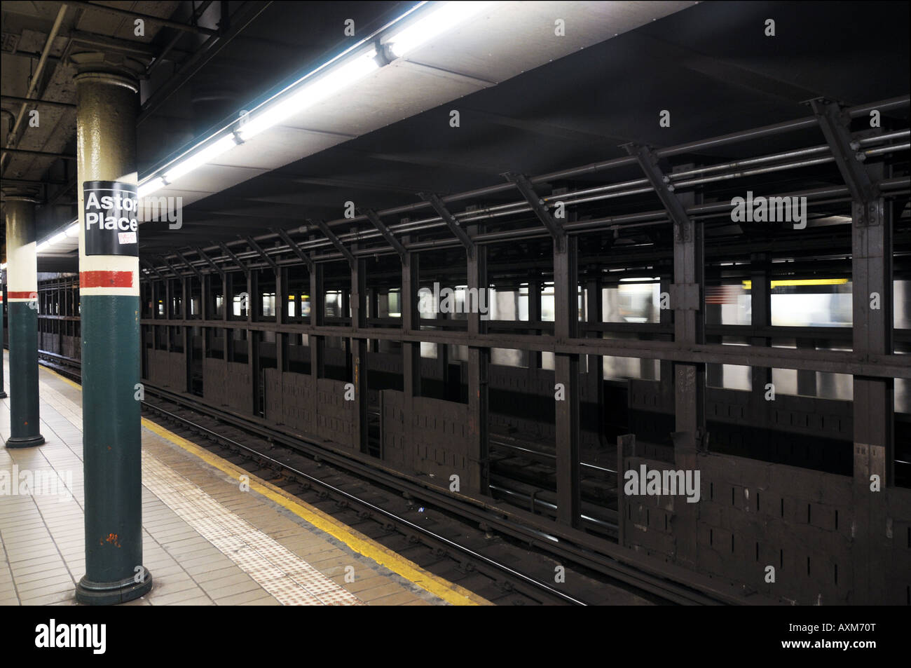Astor Place Station Number 6 Line NYC Transit Authority Subway Station ...