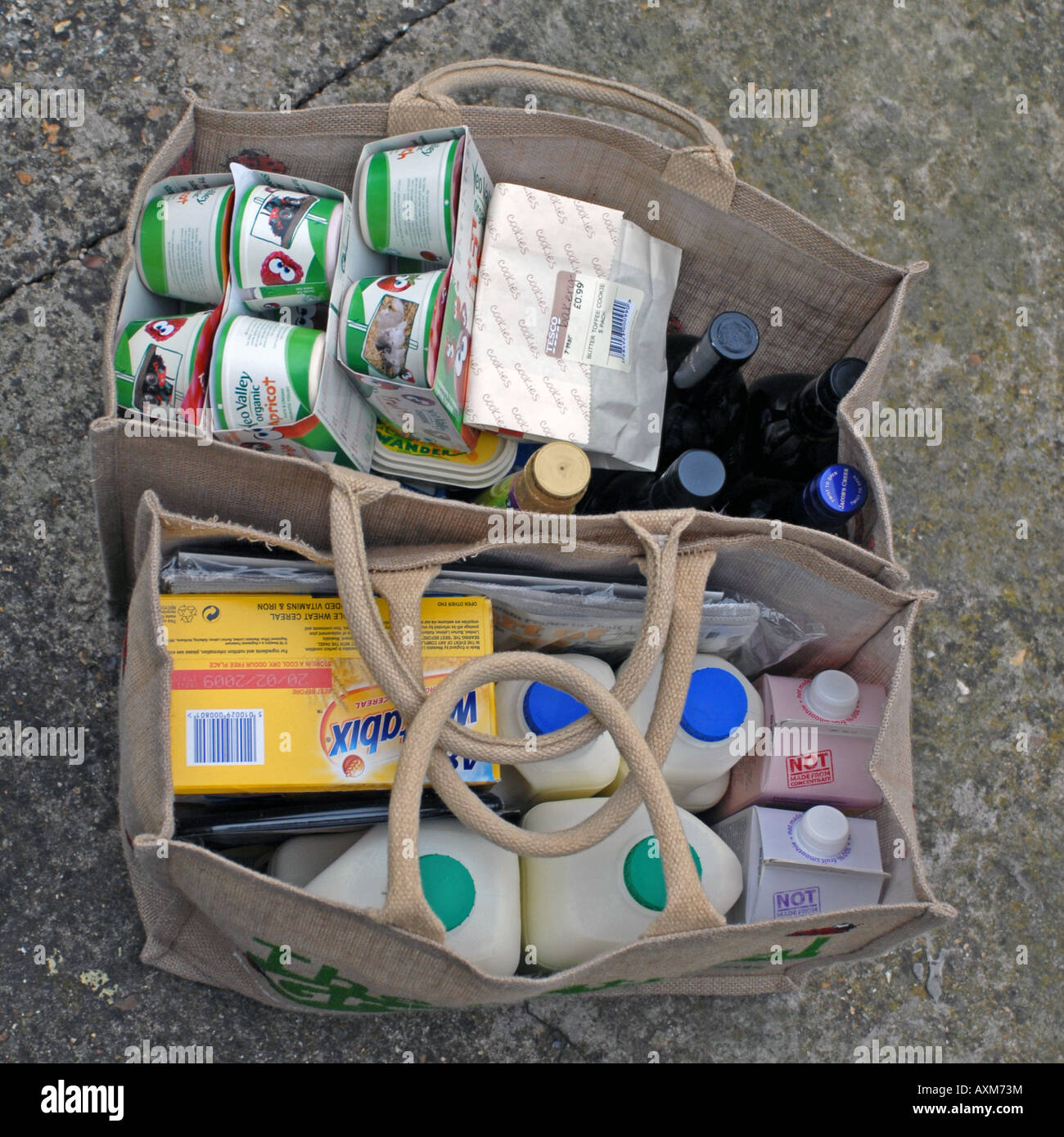 Green bags / bags for life carrier bag Stock Photo - Alamy