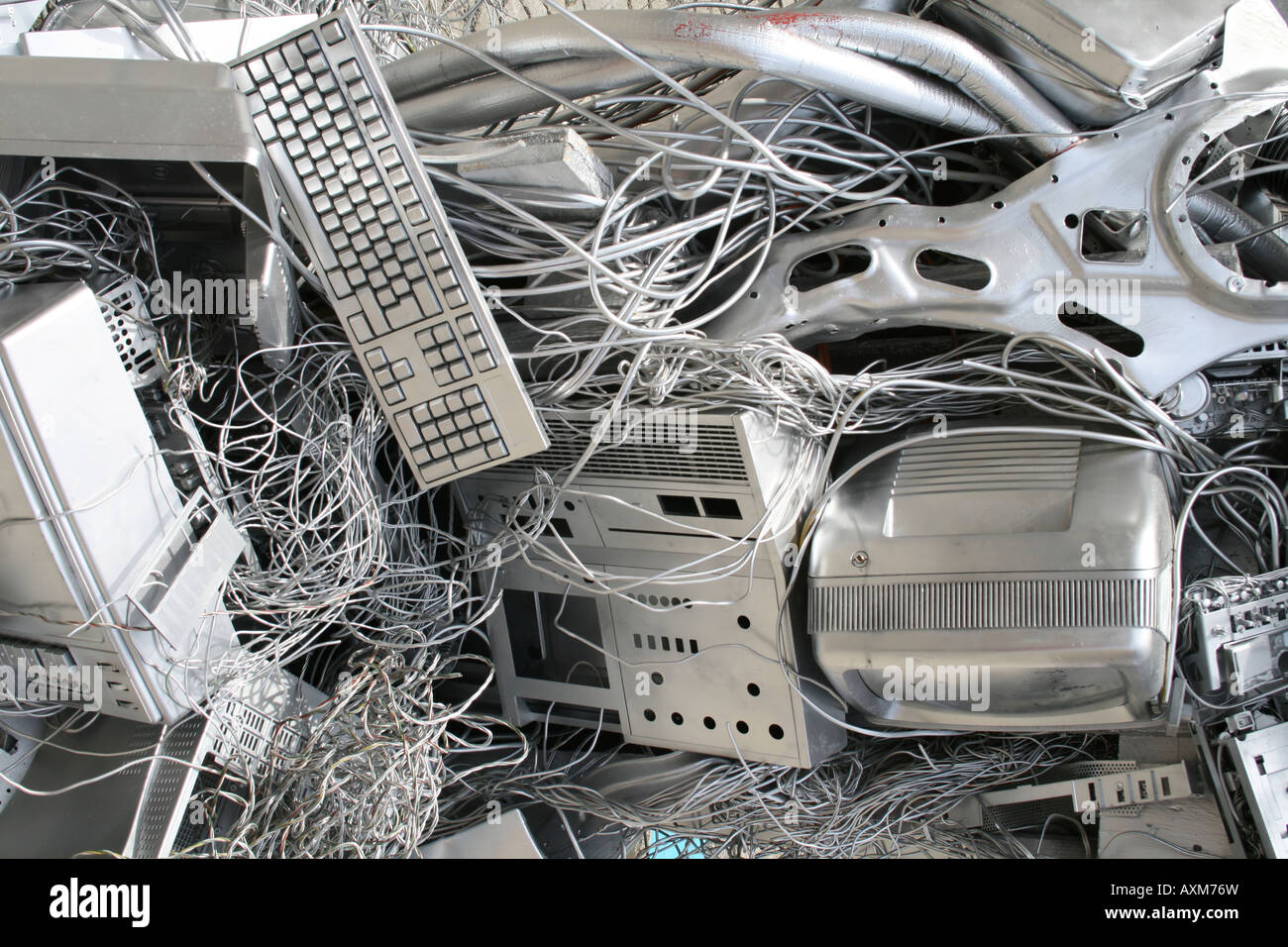 Dump of parts of computer (the pop-art production Stock Photo - Alamy