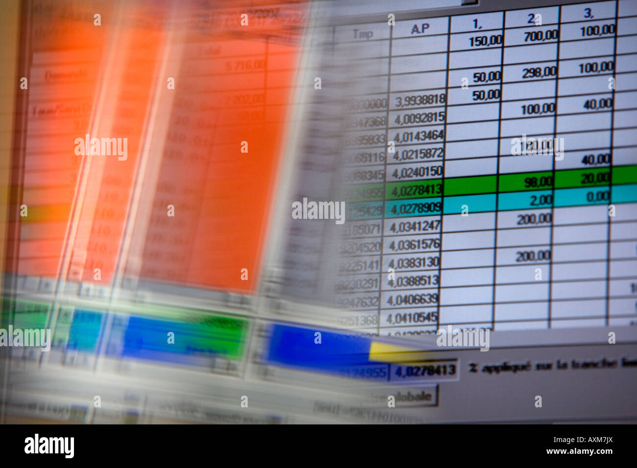 Data on computer screen Stock Photo - Alamy