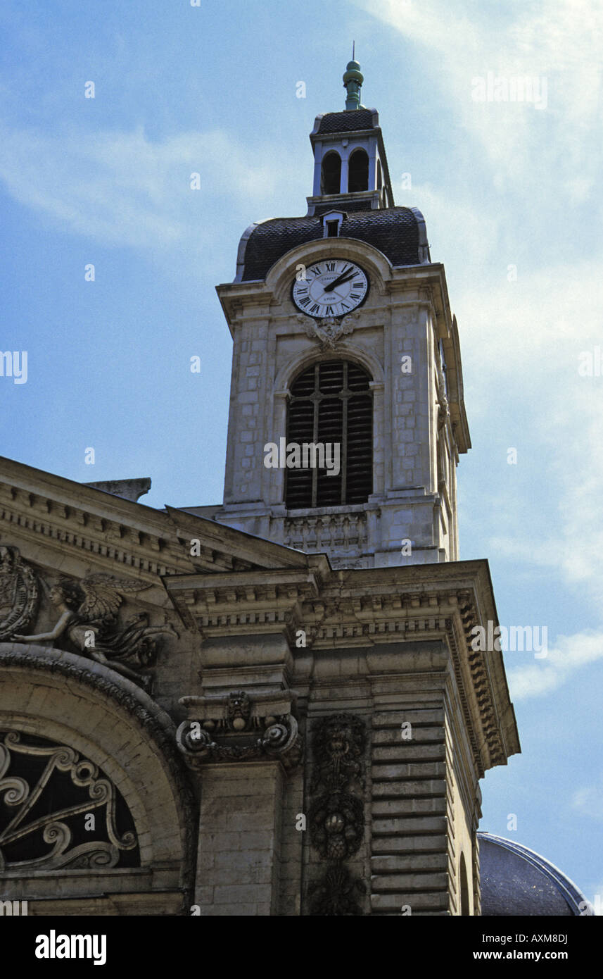 Clock Tower Lyon France Stock Photo - Alamy