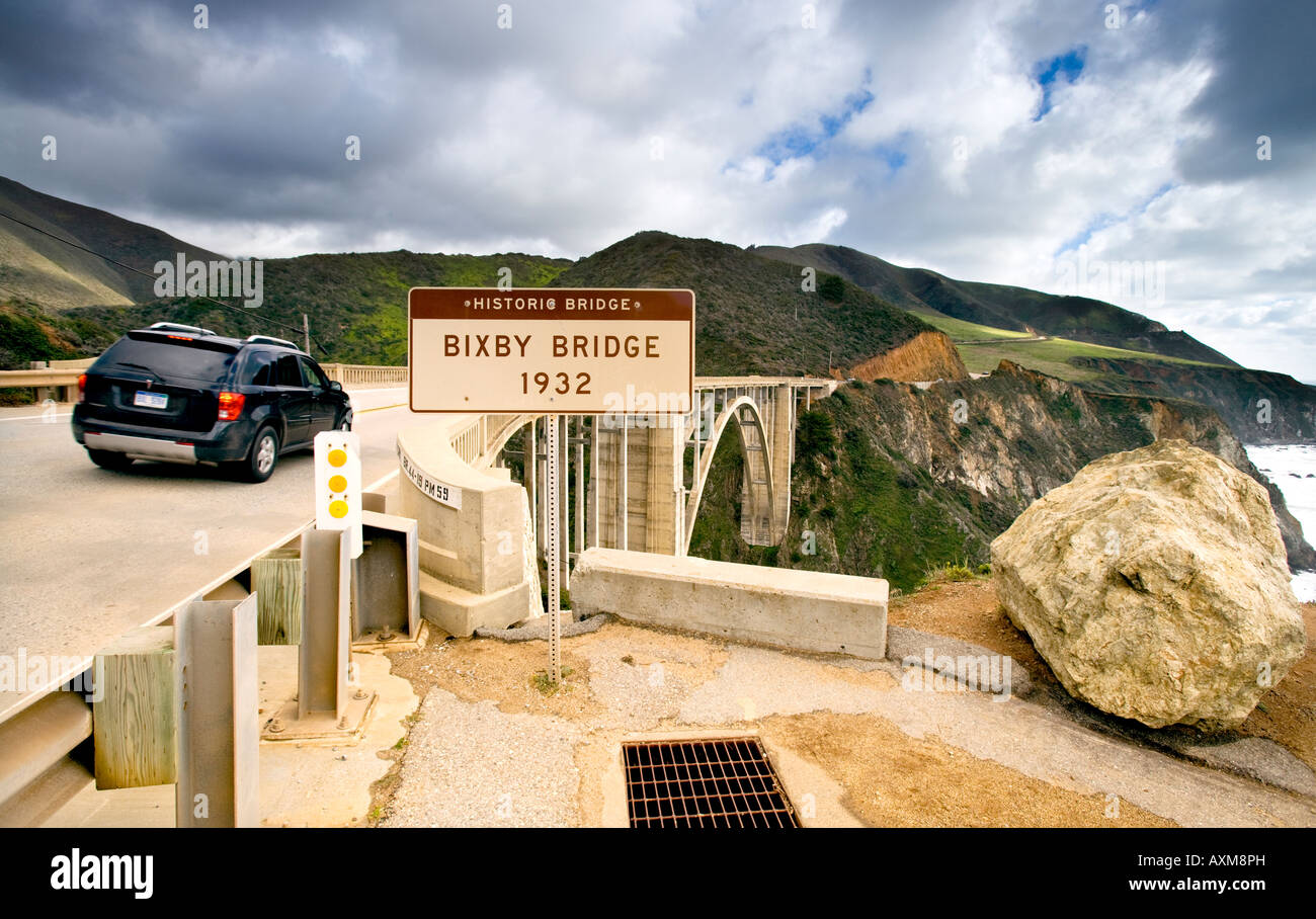 Big sur car bixby bridge hi-res stock photography and images - Alamy