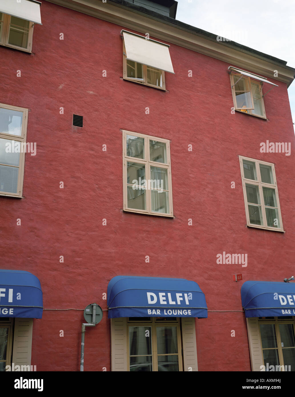 Sweden. Stockholm. Color facades and windows of Gamla Stan houses (old ...