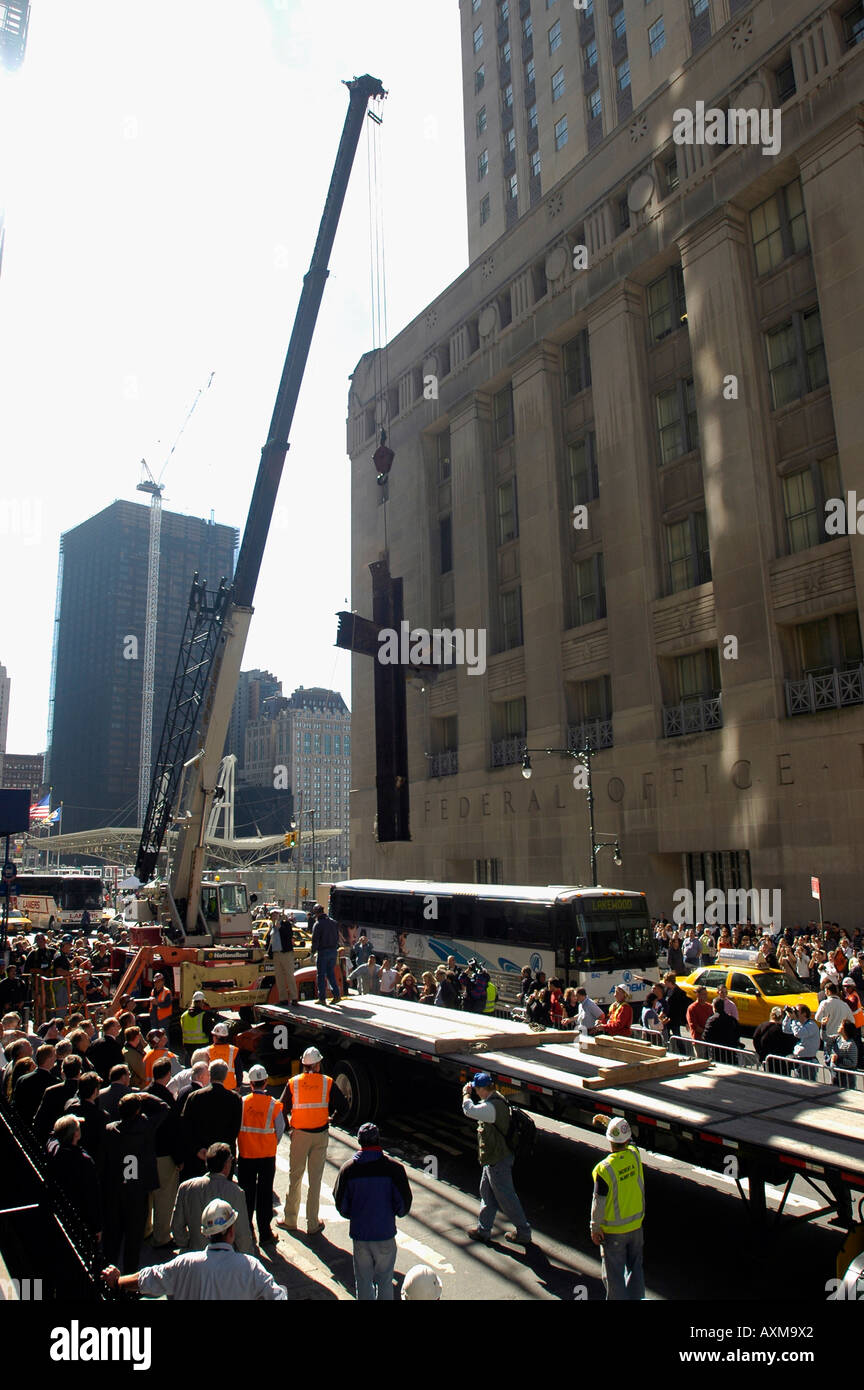 20 foot tall steel beams shaped as a cross which were uncovered in the ...
