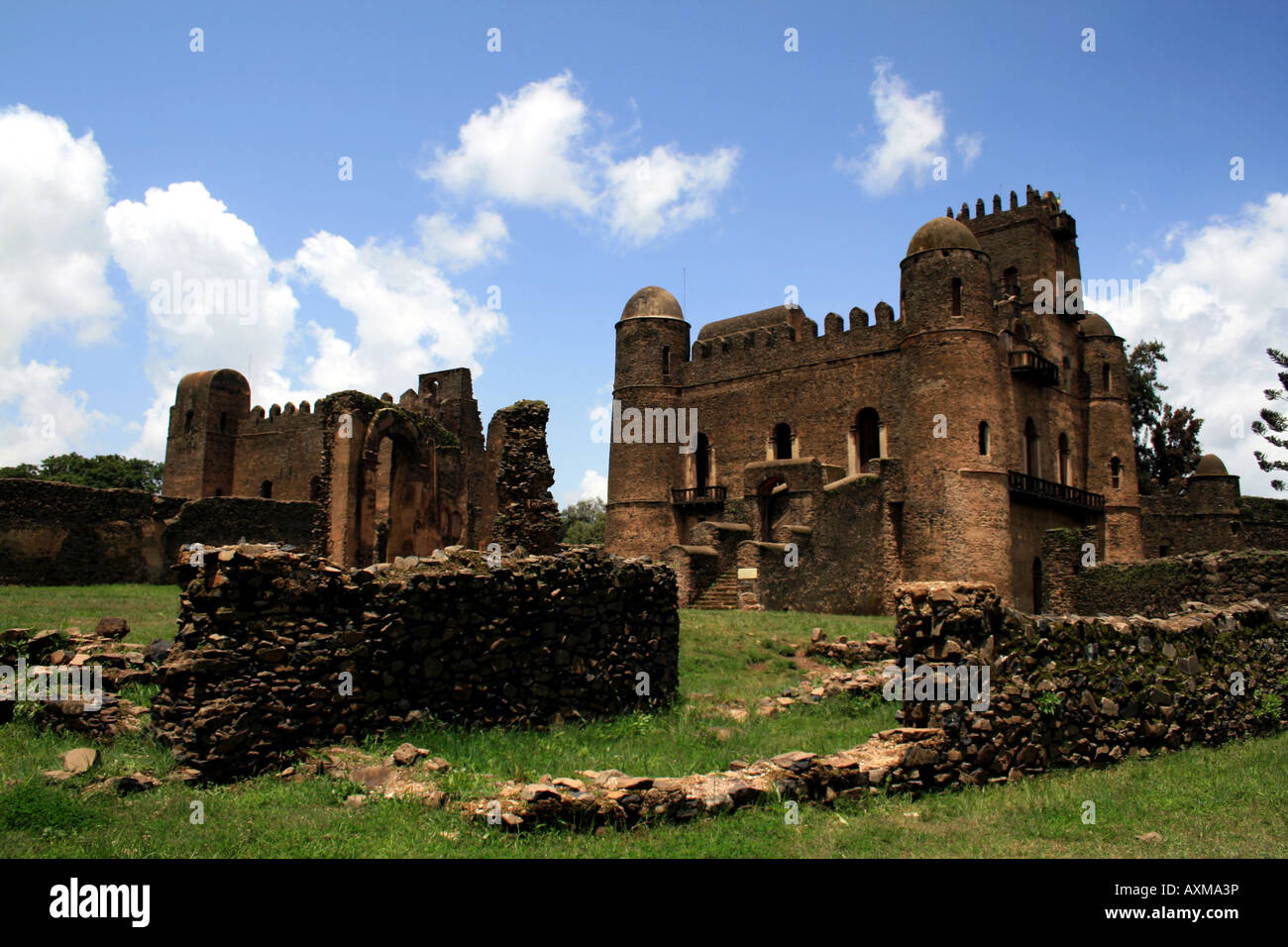 King Fasilides' Castle in Gondar, Amhara Region, Ethiopia Stock Photo ...